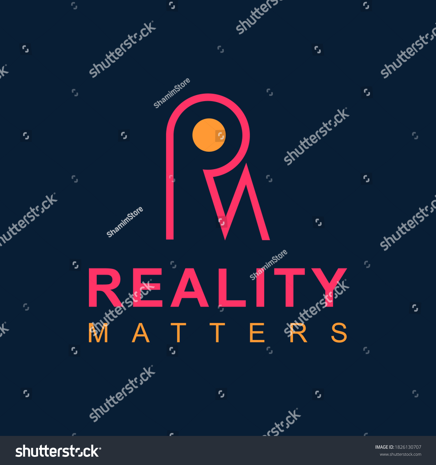 Rm Text Font Wordmark Logo Design: vetor stock (livre de direitos ...