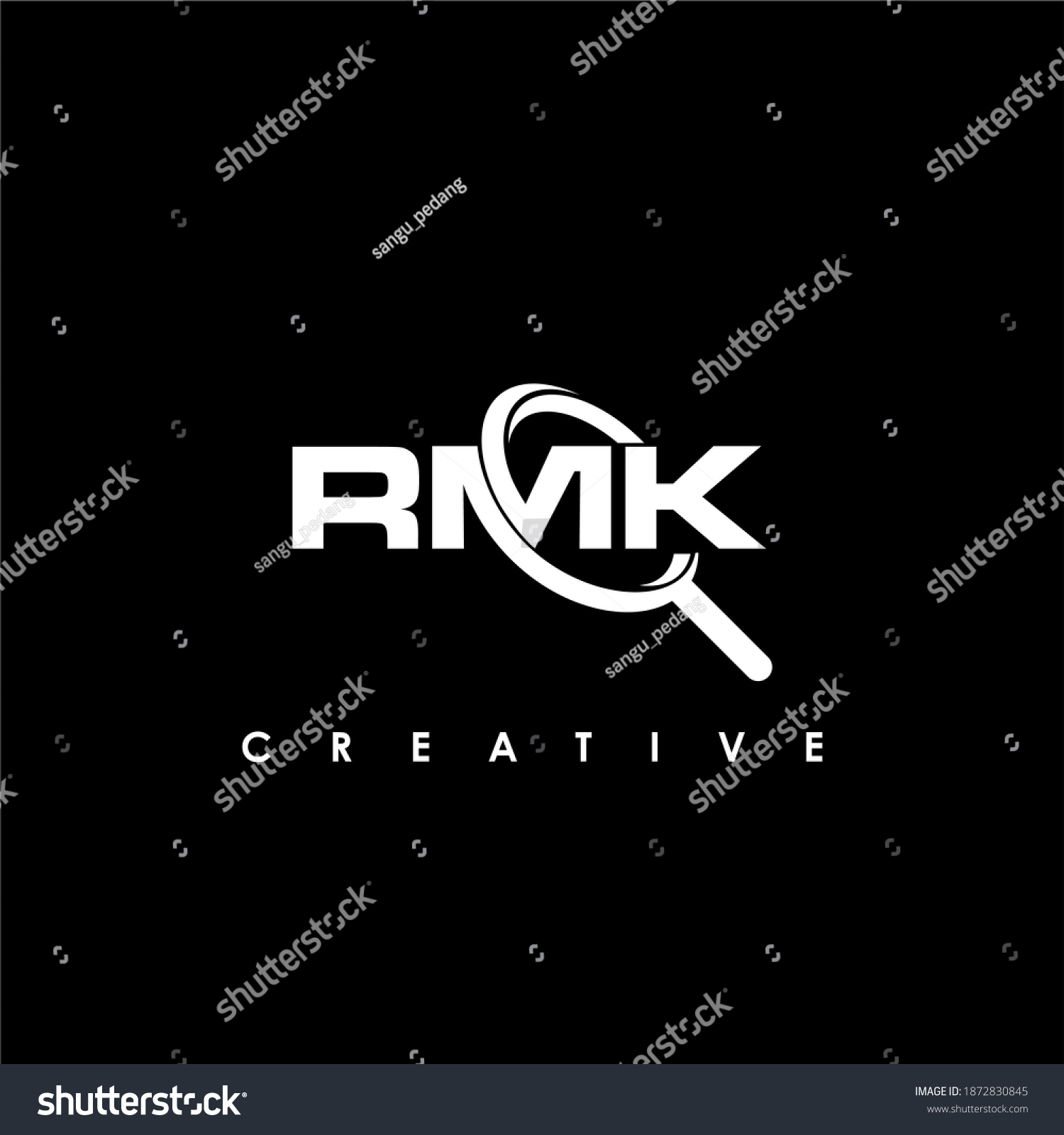 Rmk Letter Initial Logo Design Template: เวกเตอร์สต็อก (ปลอดค่า ...
