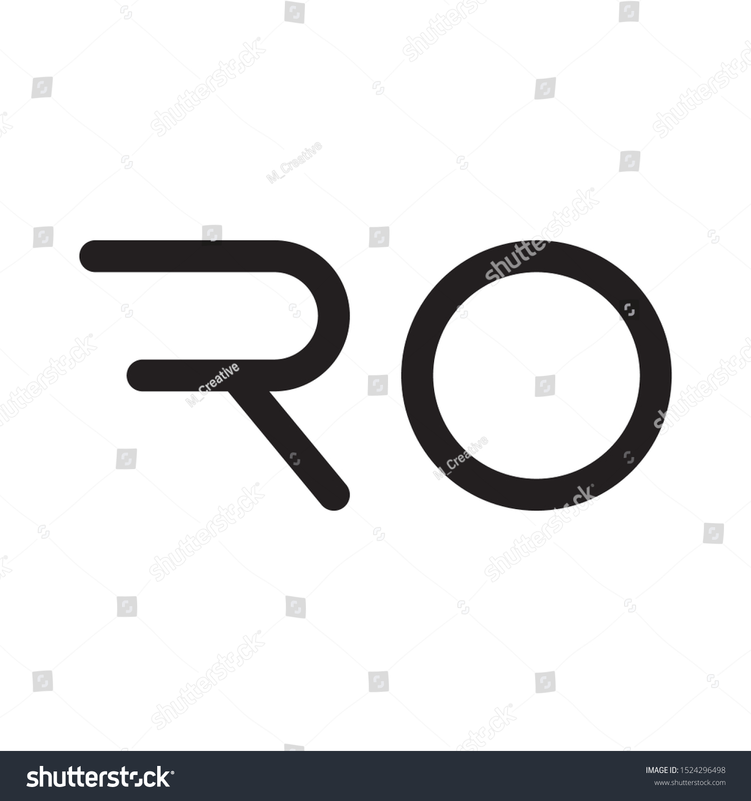 Ro Initial Letter Logo Template Vector Stock Vector (Royalty Free ...