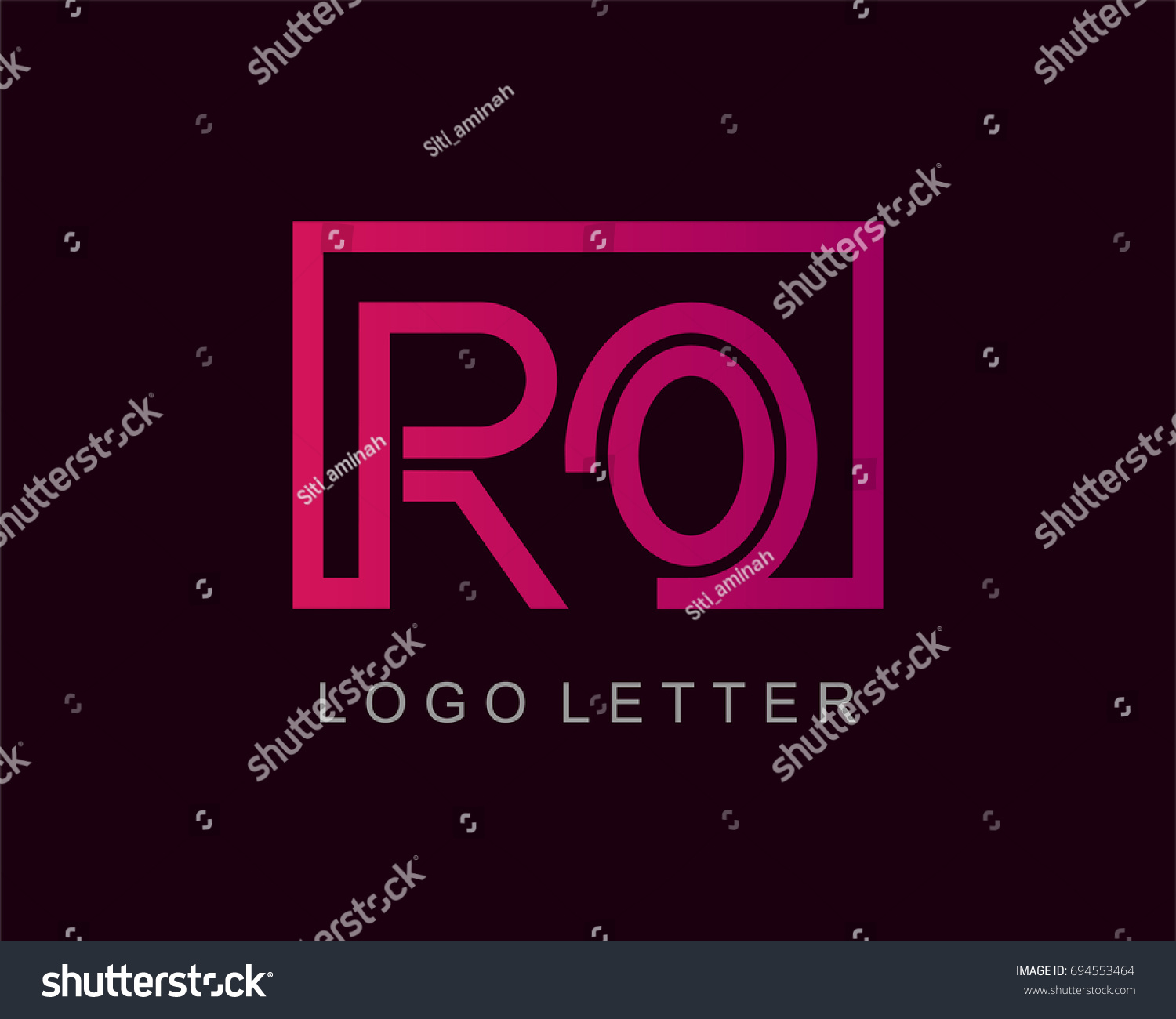Ro Logo Letter Design Vector Box Stock Vector (Royalty Free) 694553464 ...