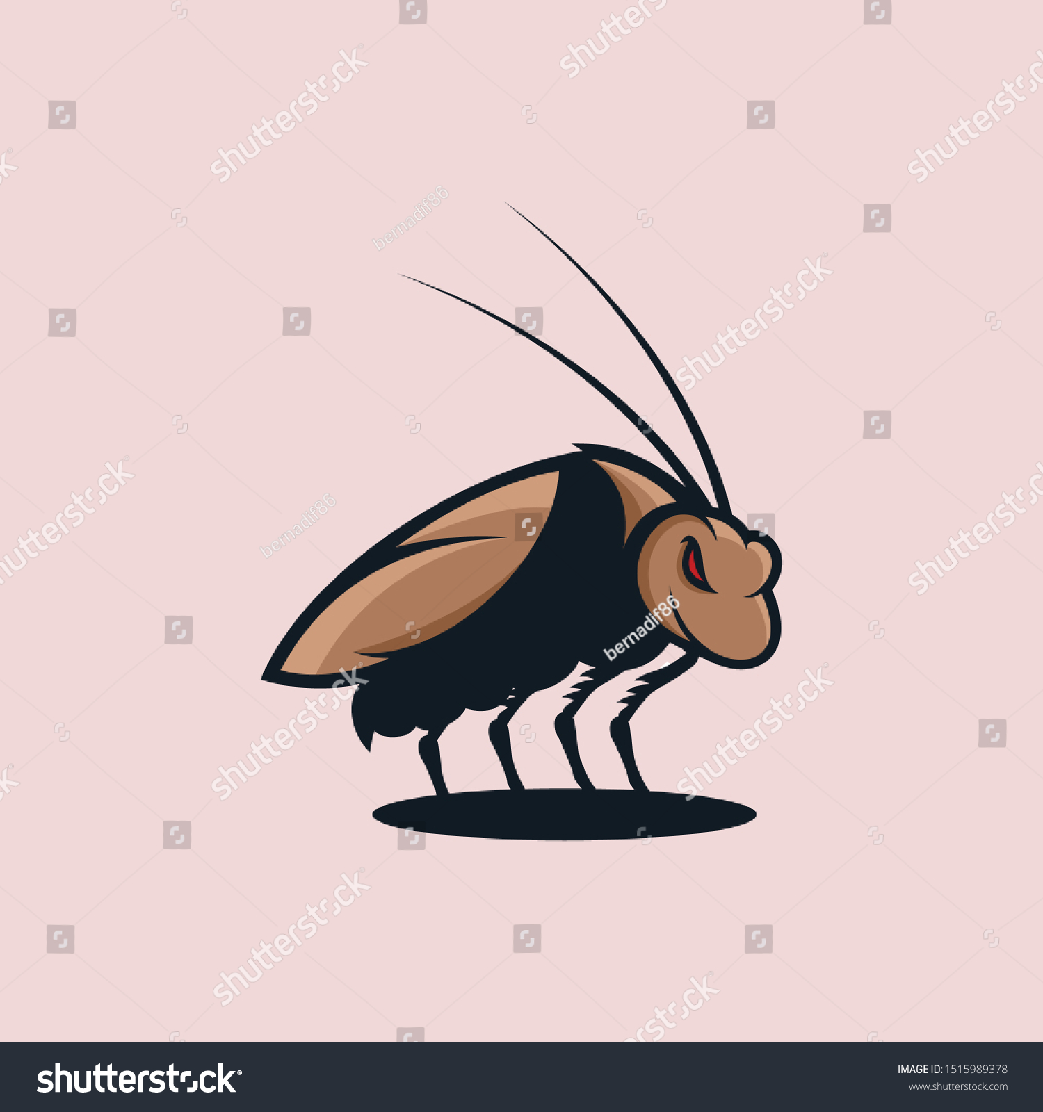Roach Logo Design Vector Art Insect: เวกเตอร์สต็อก (ปลอดค่าลิขสิทธิ์ ...