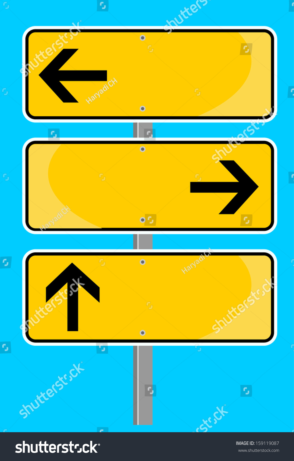 Road Signs Arrows Stock Vector (Royalty Free) 159119087 | Shutterstock