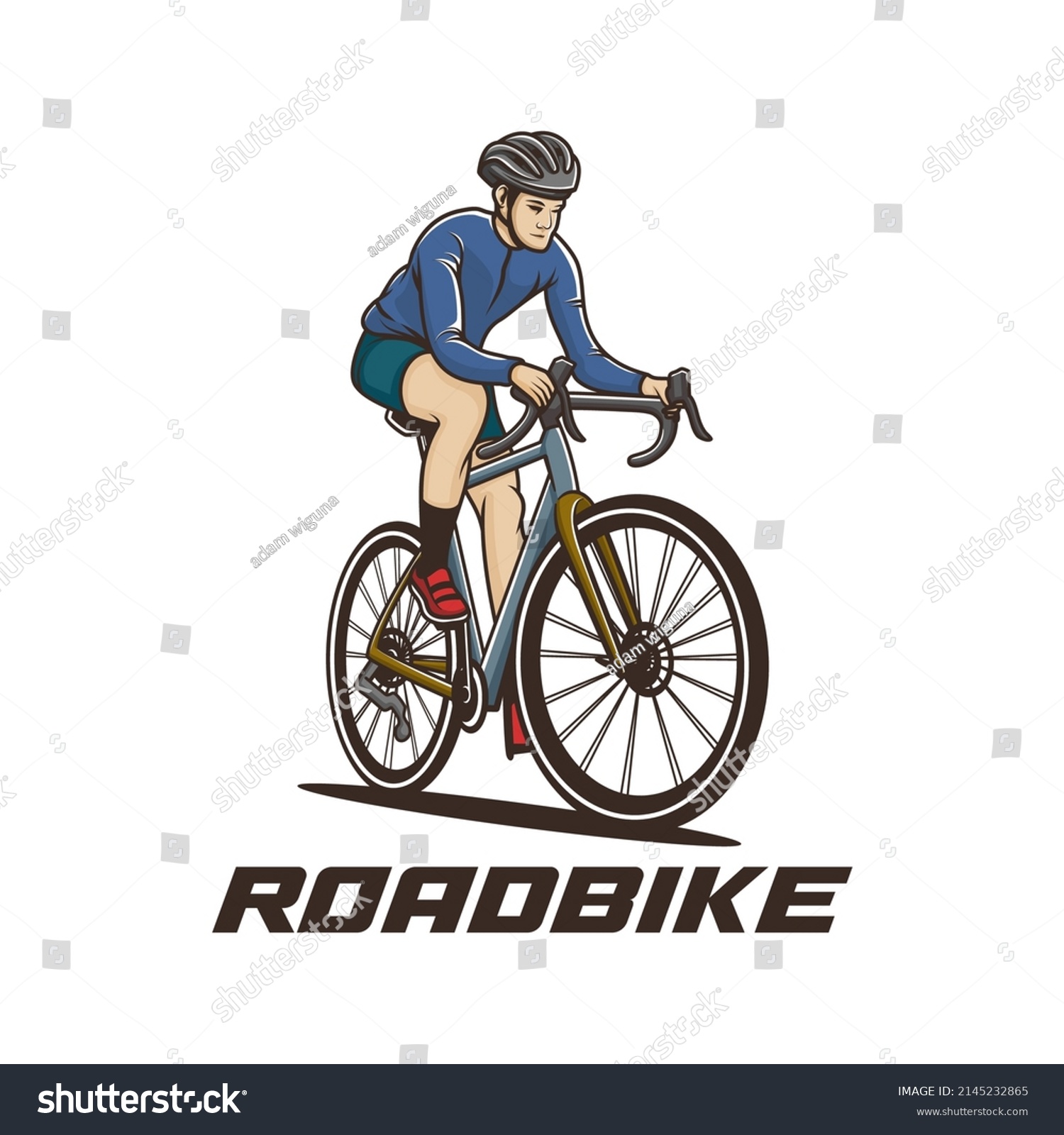 Road Bike Logo Vector Illustration Stock Vector (Royalty Free ...