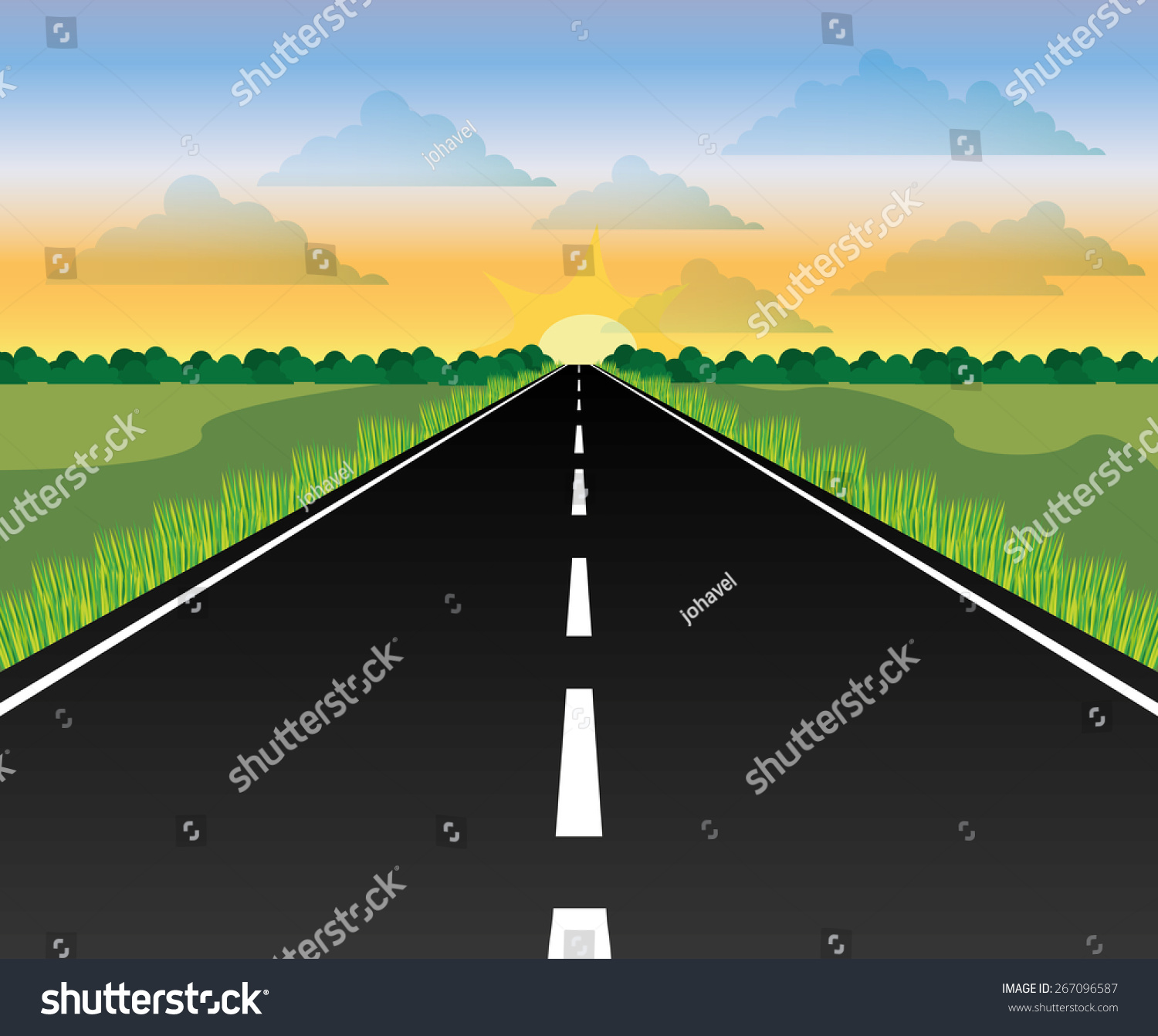 Road Design Over Landscape Background Vector Stock Vector (Royalty Free ...