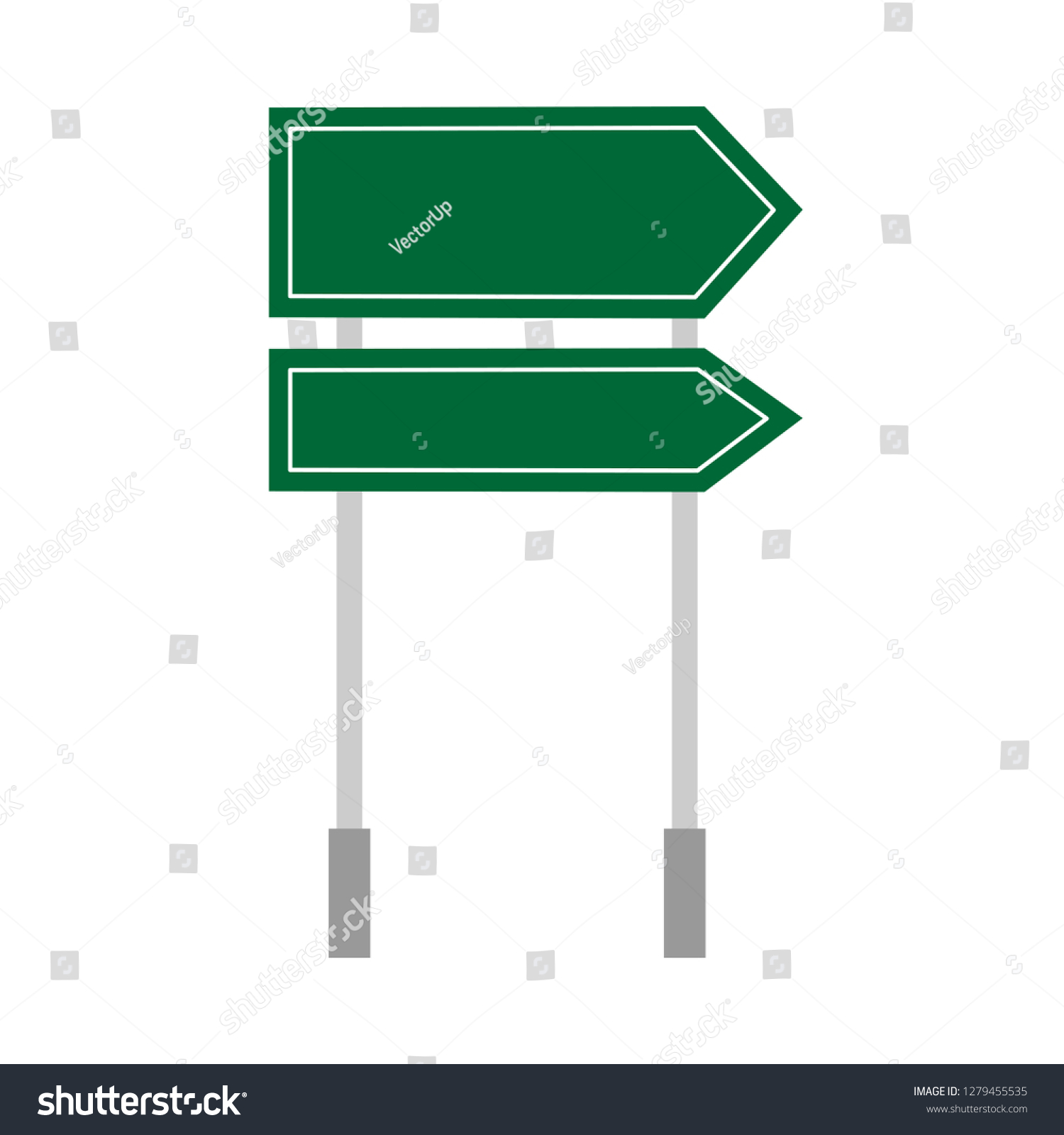 Road Direction Green Sign Transportation Outdoor Stock Vector (Royalty ...