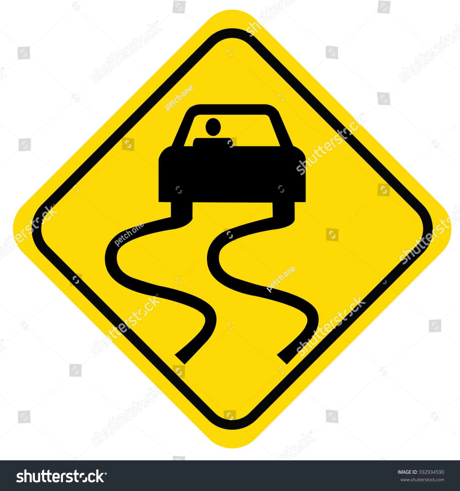 2,778 Slippery when wet road sign Images, Stock Photos & Vectors ...