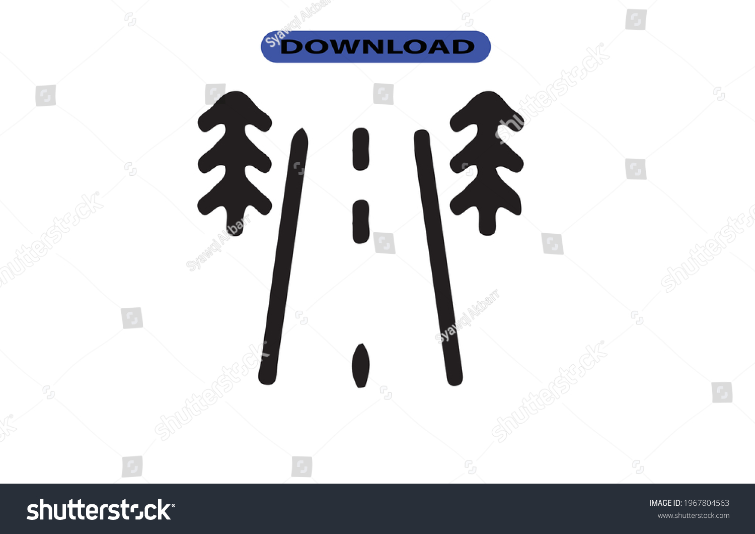 Road Icon Logo High Resolution Stock Vector (Royalty Free) 1967804563