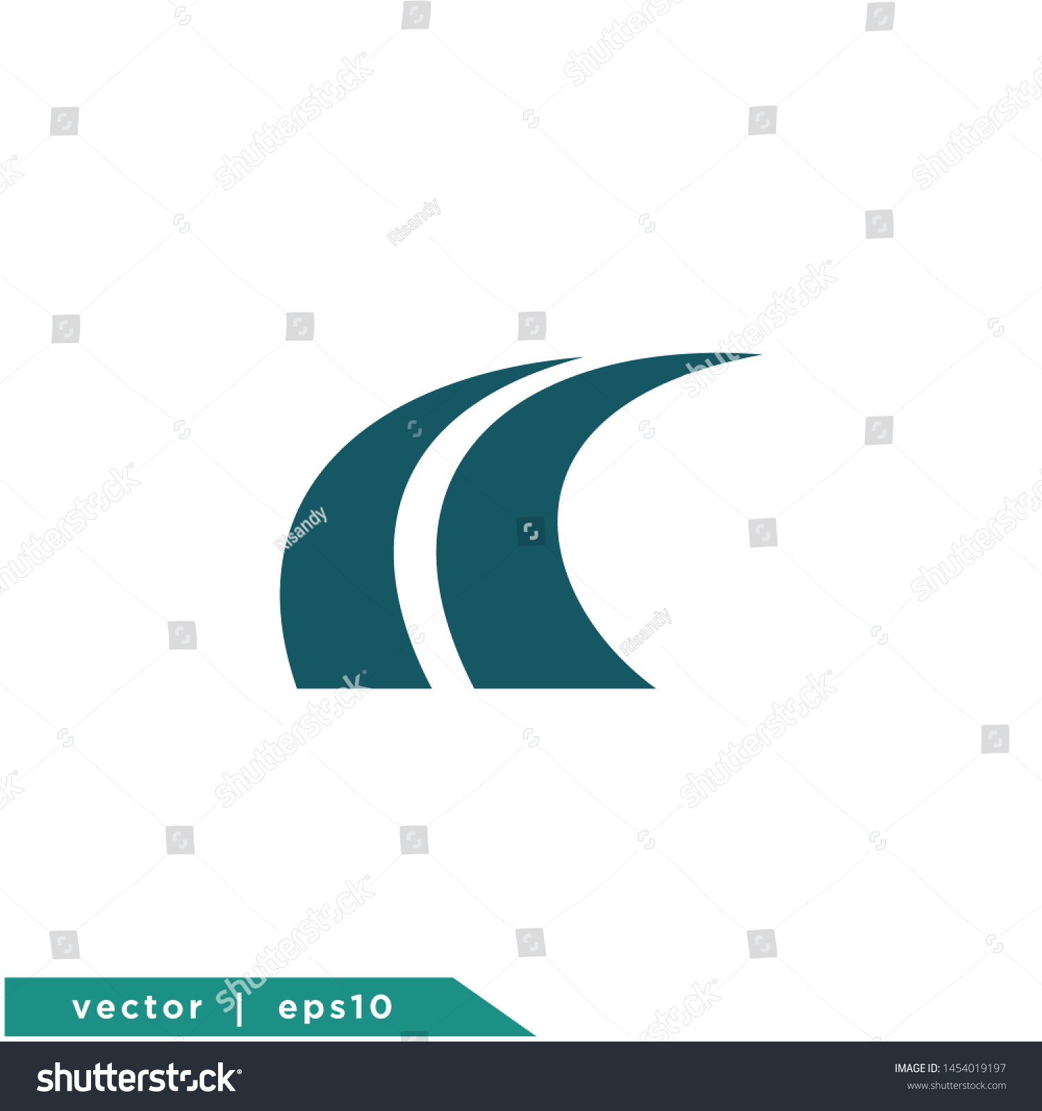 Road Icon Symbol Vector Logo Element Stock Vector (Royalty Free) 1454019197