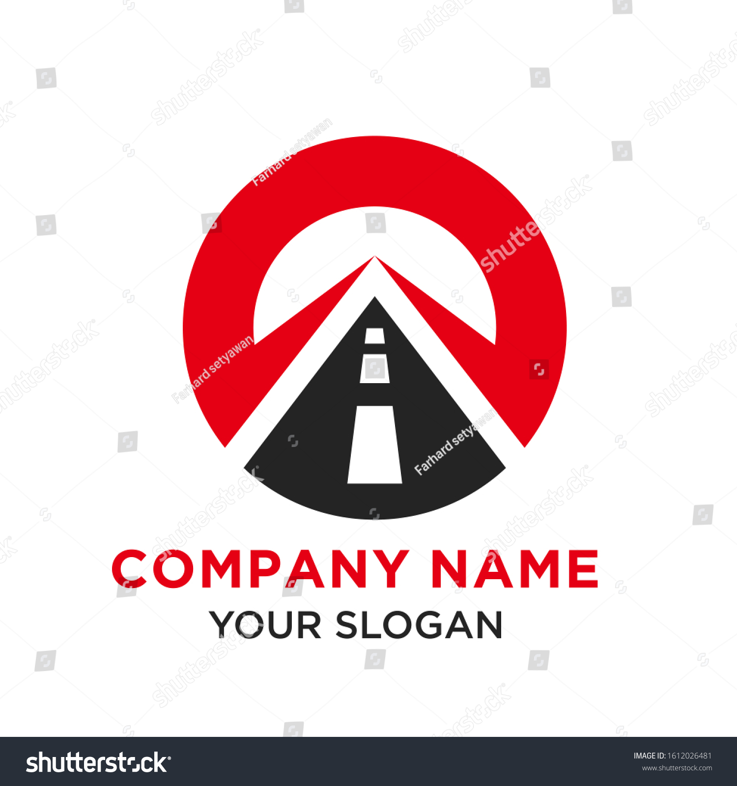 Road Circle Logo Design Stock Vector (Royalty Free) 1612026481 ...