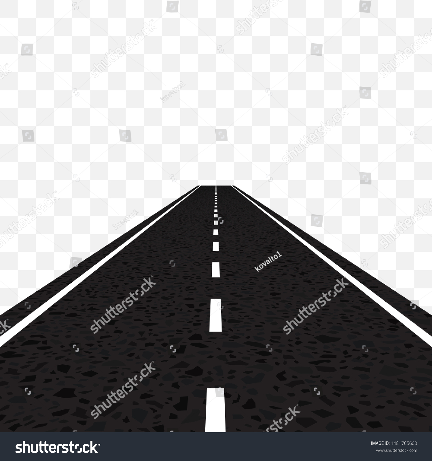 Road Linear Perspective Vector Illustration Isolated: vector de stock ...