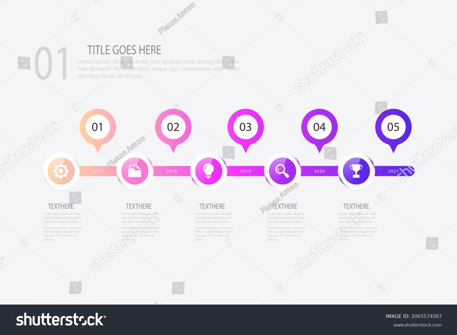 Road Map Infographic Creative Plan Design Stock Vector (Royalty Free ...