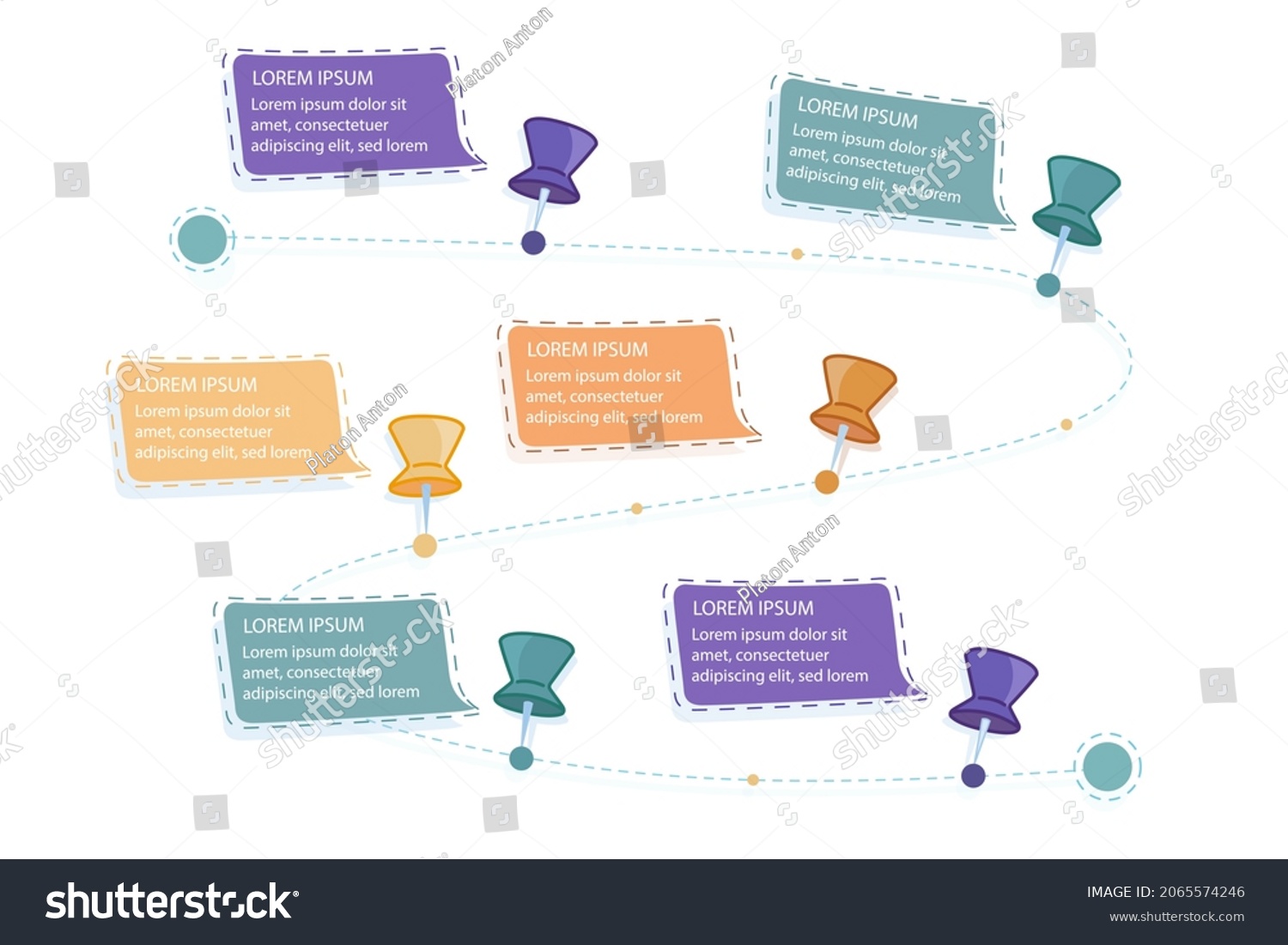 Road Map Infographic Creative Plan Design Stock Vector (Royalty Free ...