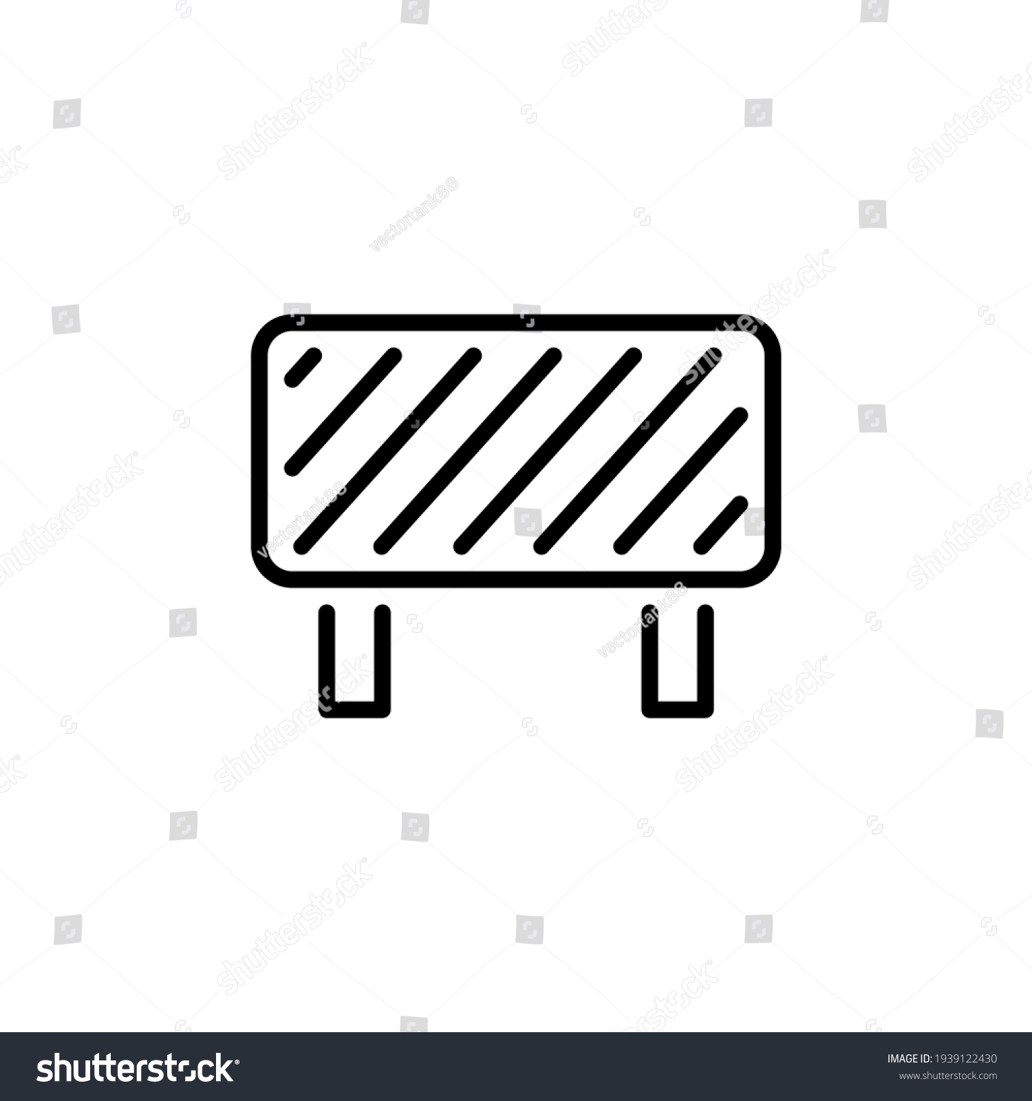 Road Obstruction Icon Vector Logotype Stock Vector (Royalty Free ...