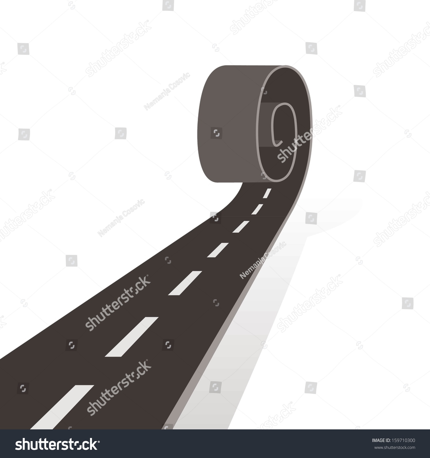 Road Roll Concept Stock Vector (Royalty Free) 159710300