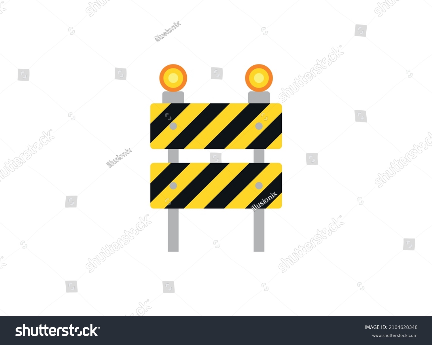 Road Sign Construction Emoji Vector Stock Vector (Royalty Free) 2104628348