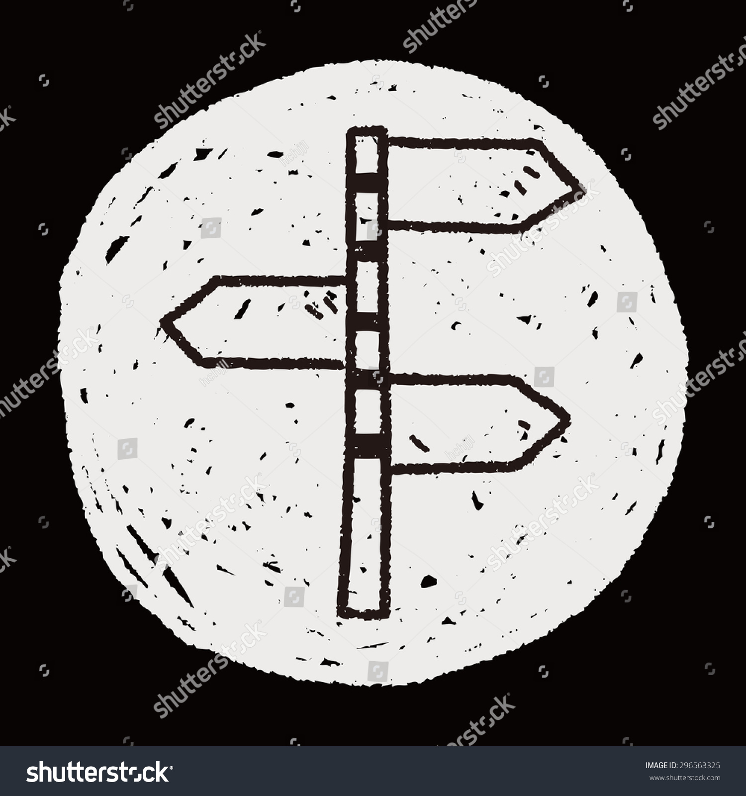 Road Sign Doodle Stock Vector (Royalty Free) 296563325 | Shutterstock
