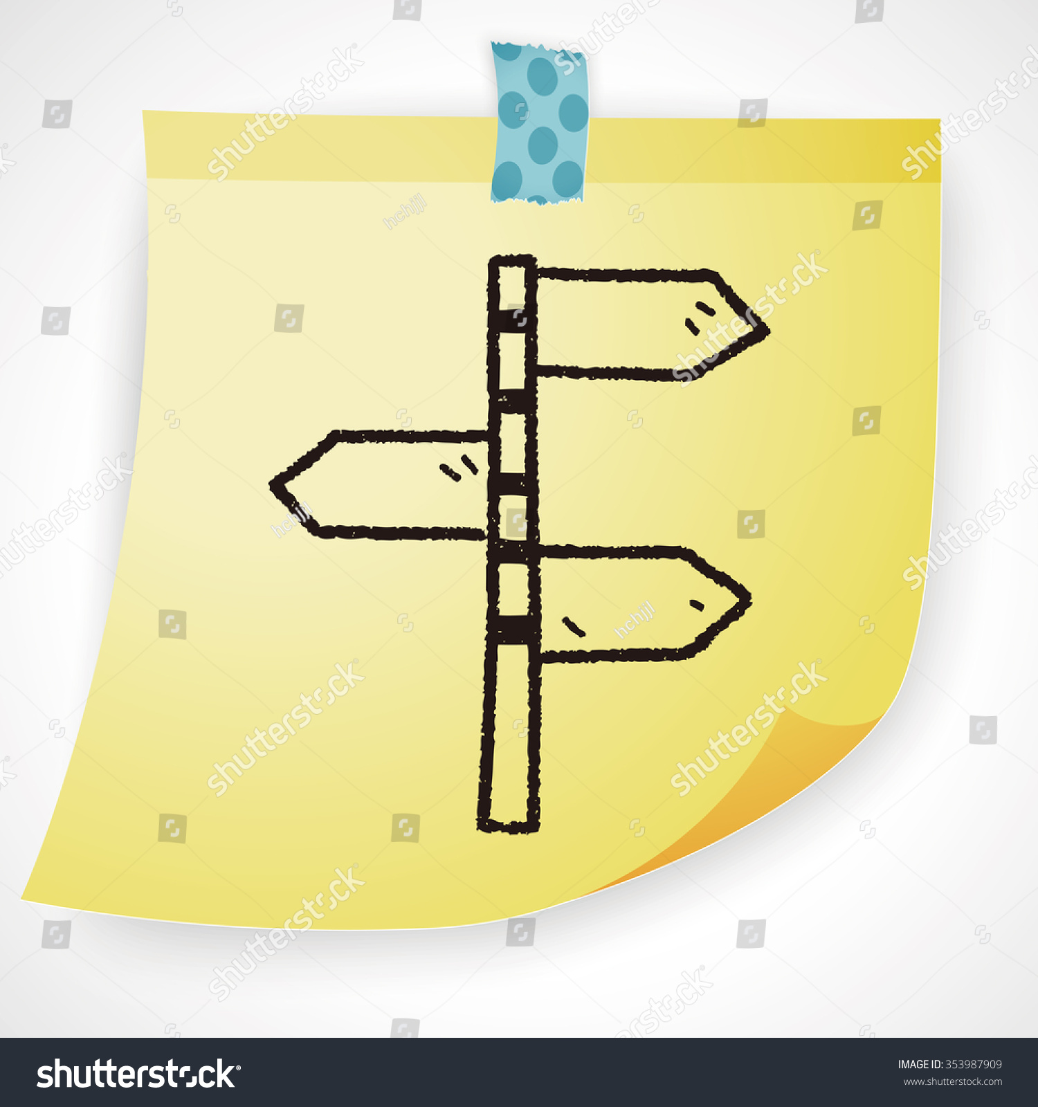 Road Sign Doodle Stock Vector (Royalty Free) 353987909 | Shutterstock