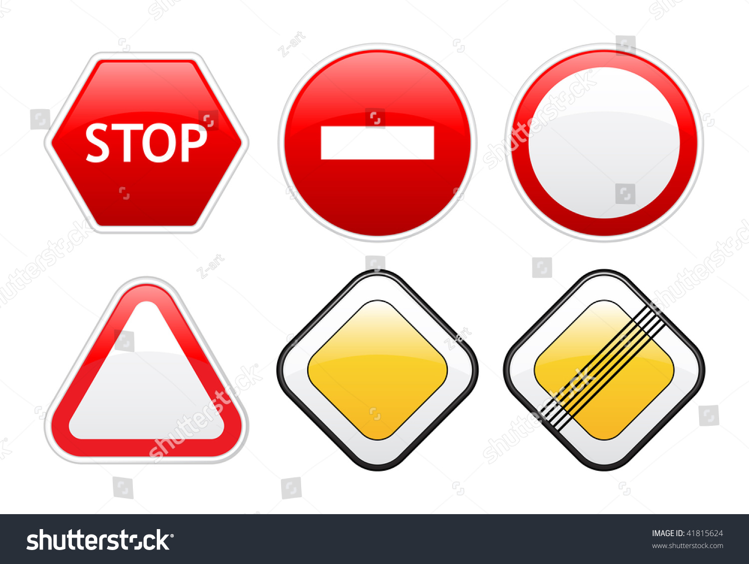 Road Signs Stock Vector (Royalty Free) 41815624 | Shutterstock