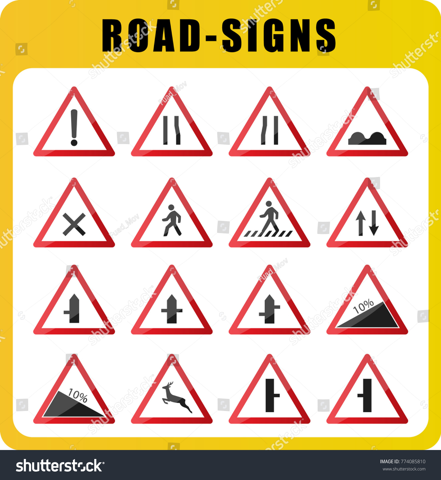 Road Signs Collection Stock Vector (Royalty Free) 774085810 | Shutterstock