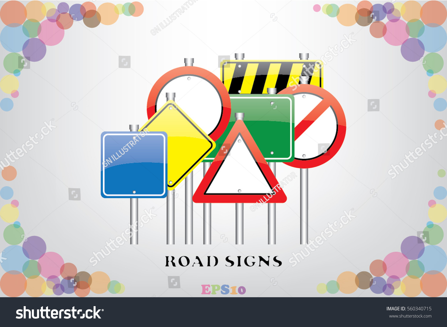 Road Signs Vector Illustration Stock Vector (Royalty Free) 560340715 ...