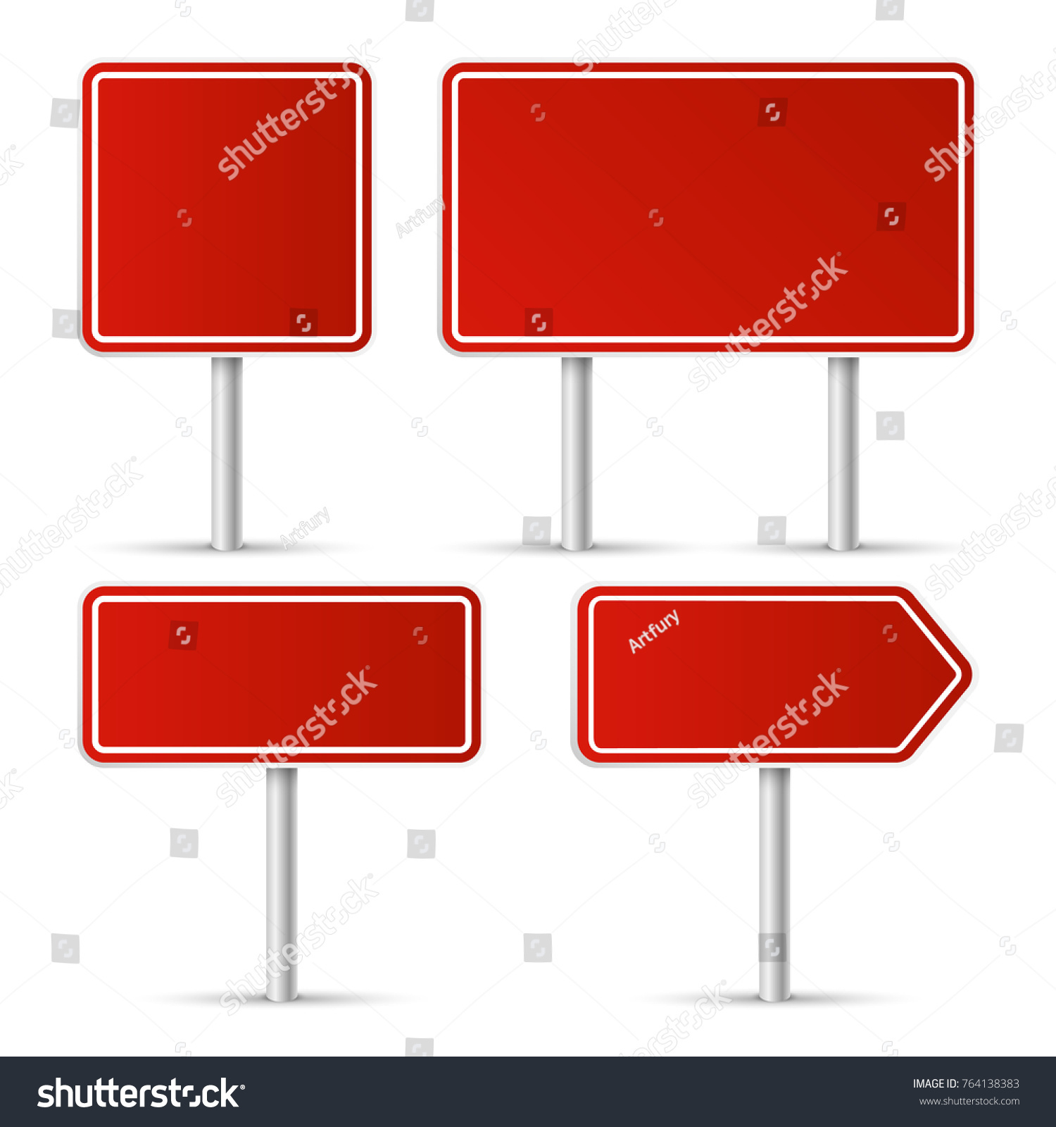 Road Signs Vector Illustration Stock Vector (Royalty Free) 764138383 ...