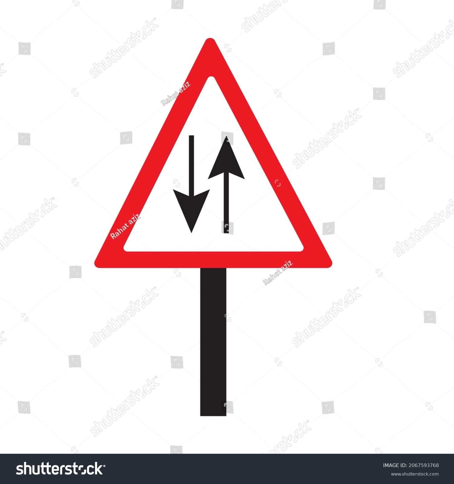 Road Traffic Sign Open Side Stock Vector (Royalty Free) 2067593768 ...