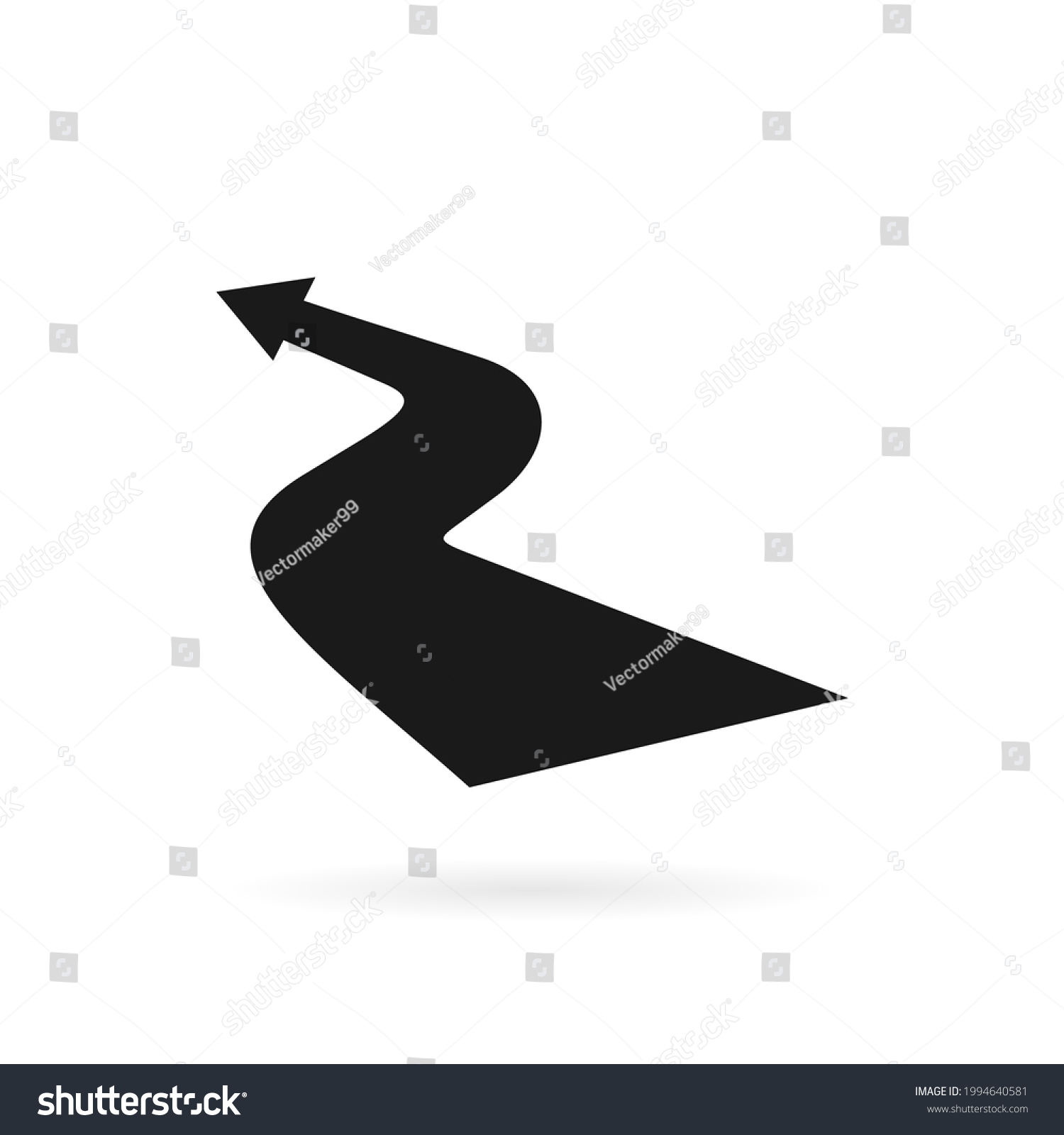 Road Vector Arrow Symbol Stock Vector (Royalty Free) 1994640581 ...