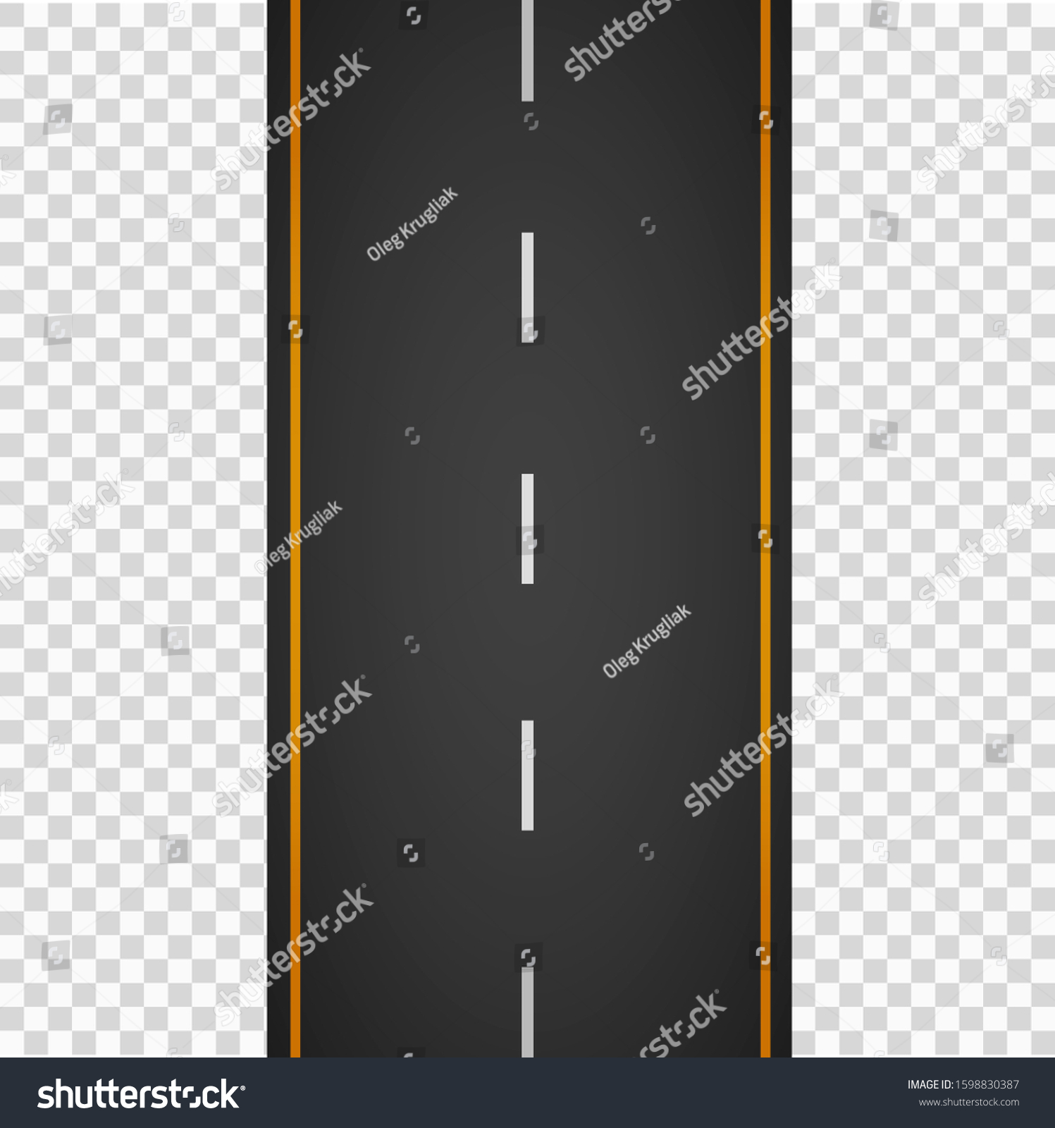 Road View Above Vector Illustration Stock Vector (Royalty Free) 1598830387