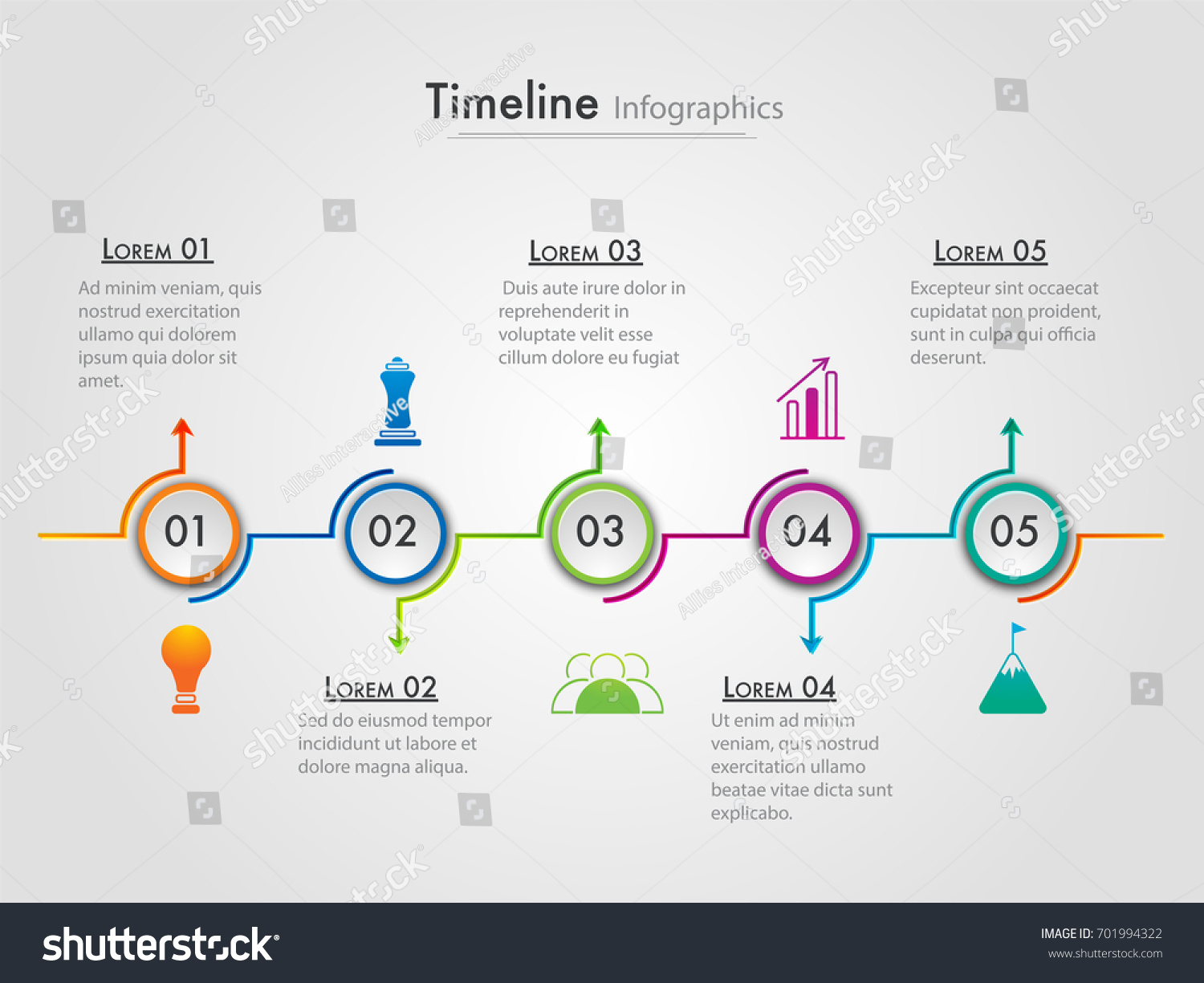 Roadmap Timeline Infographics Layout 5 Steps: vetor stock (livre de ... Roadmap Timeline Infographics Layout 5 Steps: vetor stock (livre de ...