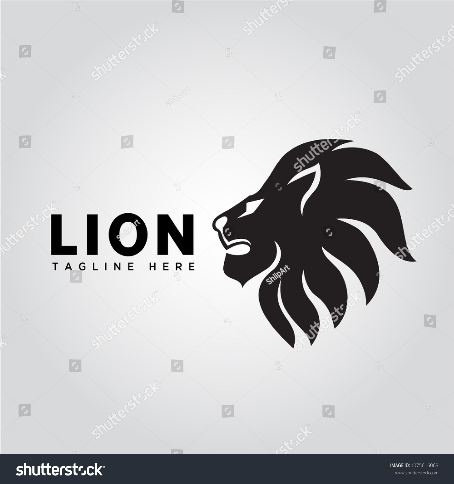 Roaring Lion Logo Stock Vector (Royalty Free) 1075616063 | Shutterstock