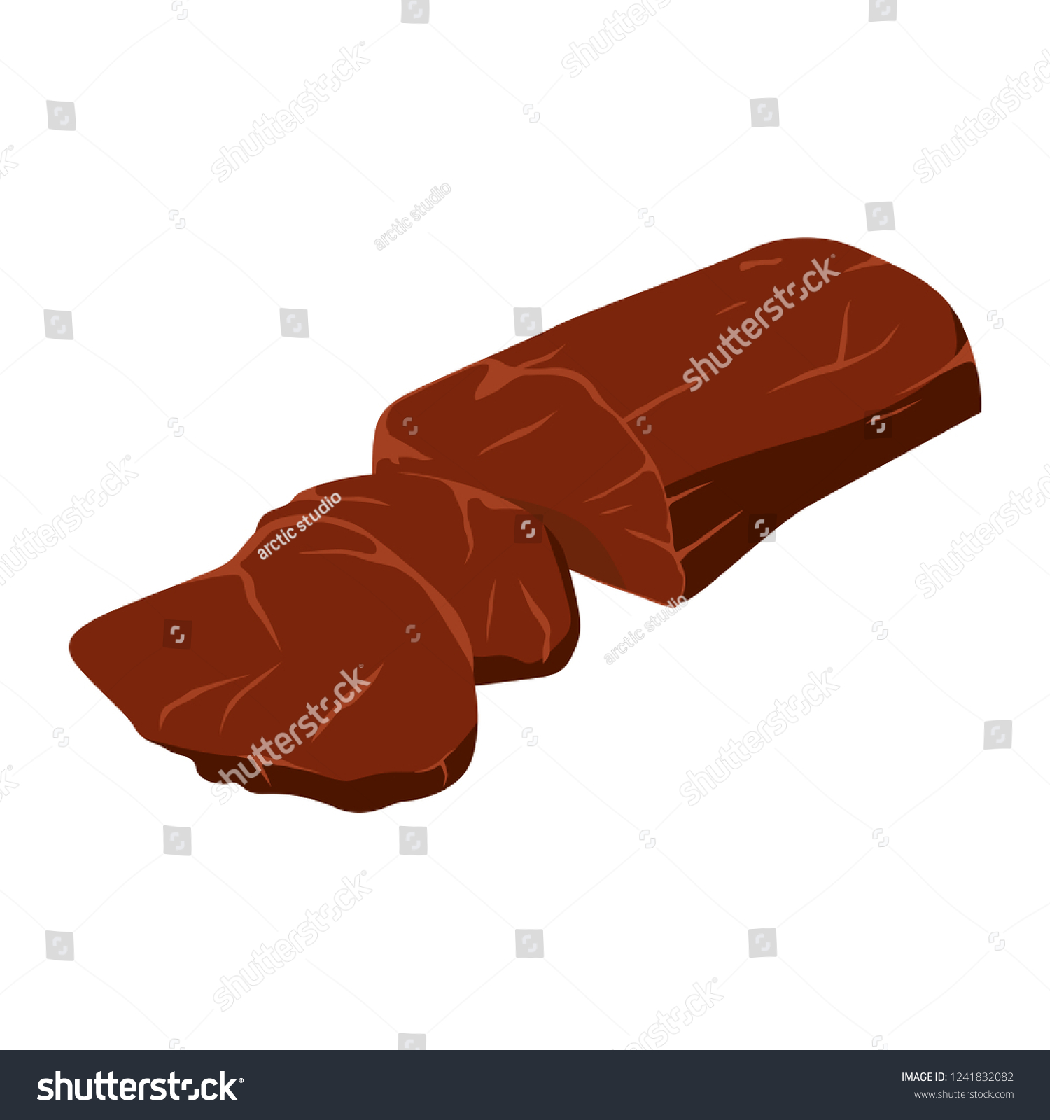 Roast Beef Isolated Vector Stock Vector (Royalty Free) 1241832082 ...
