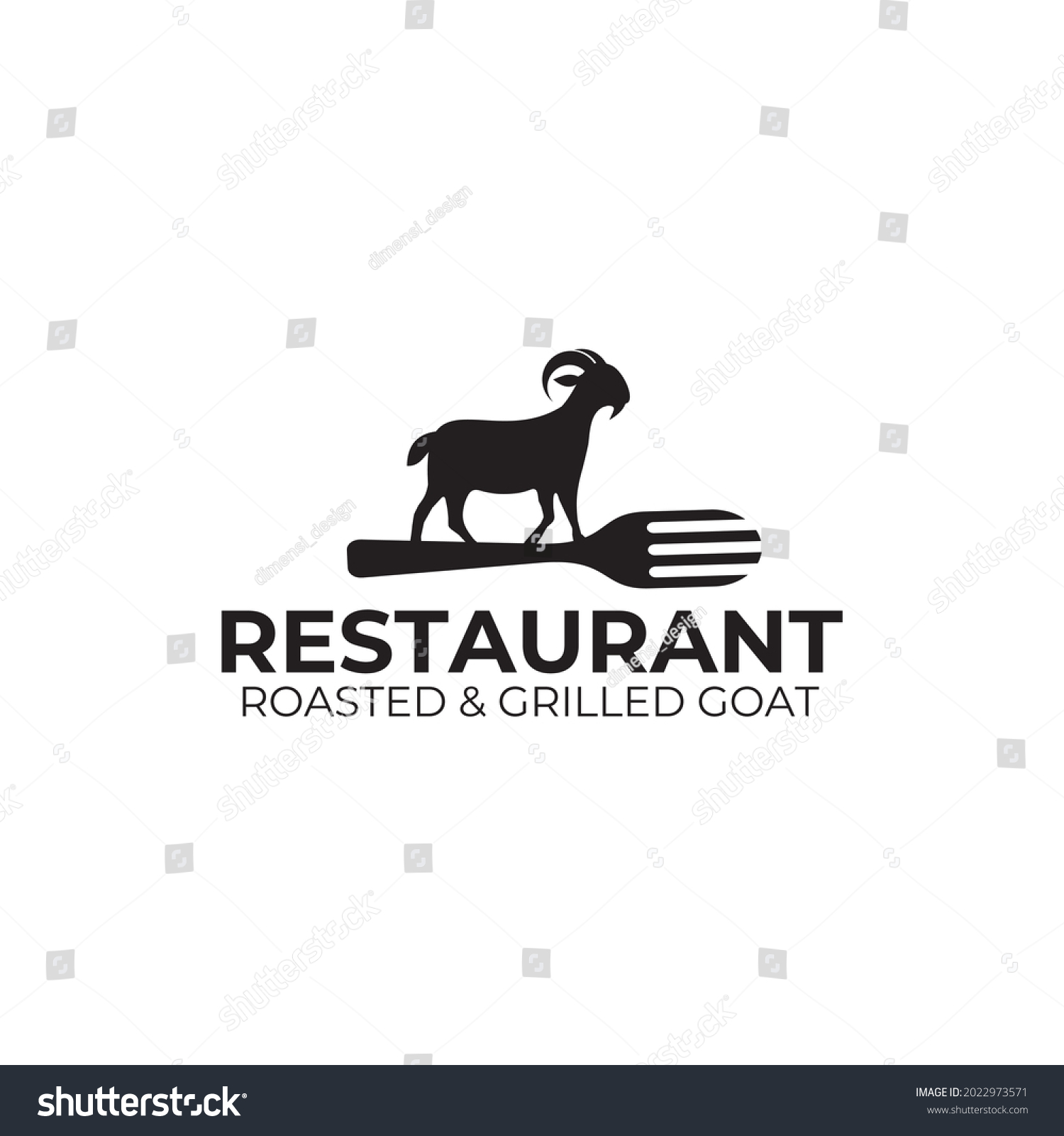 Roasted Goat Restaurant Logo Design Vector Stock Vector (Royalty Free ...