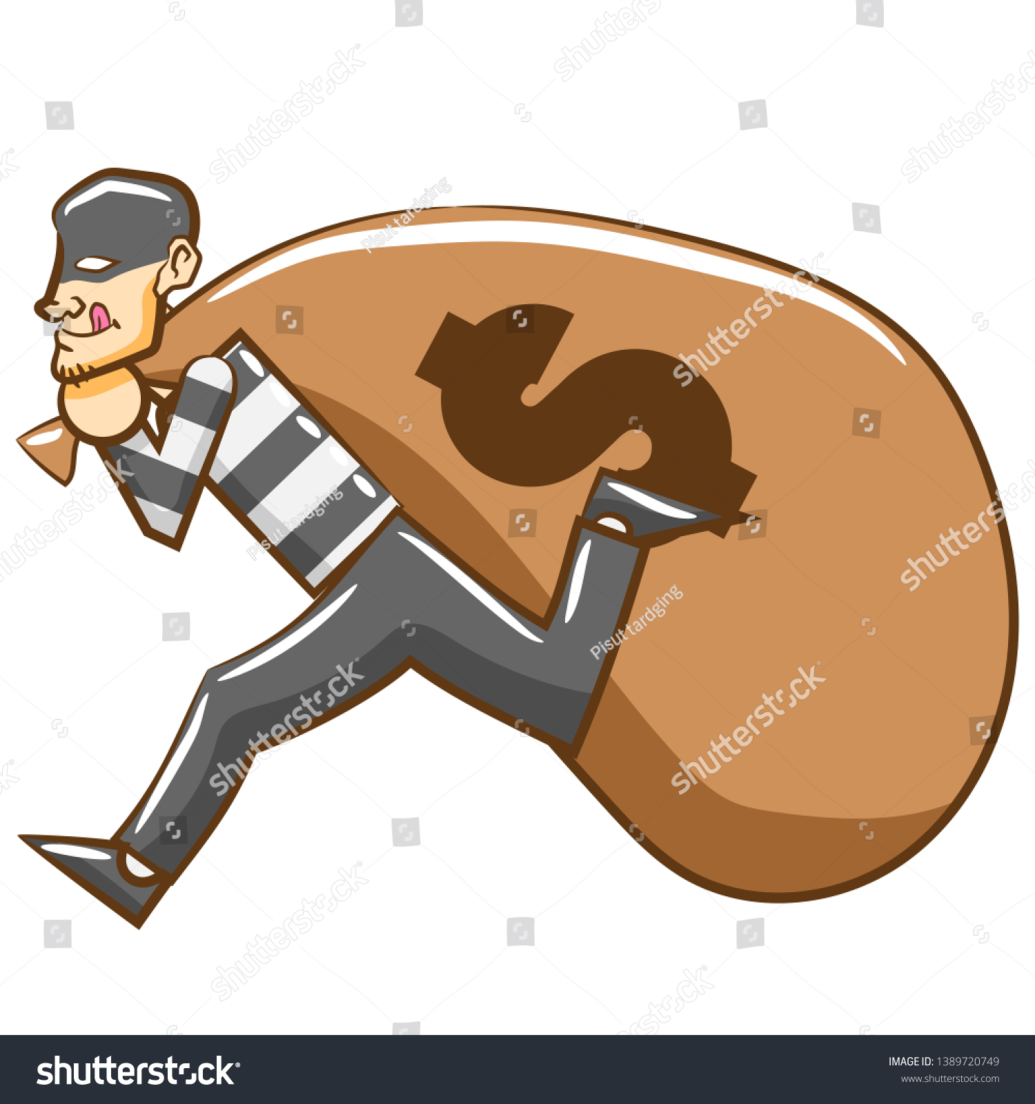 Robber Vector Cartoon Clipart Design Stock Vector (Royalty Free ...