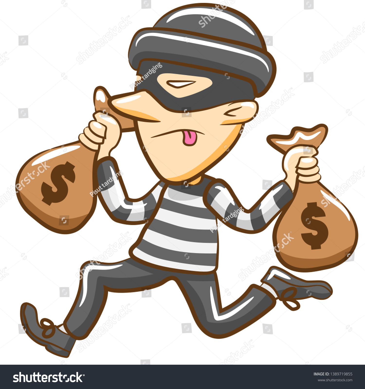 Robber Vector Clipart Graphic Design: vector de stock (libre de ...