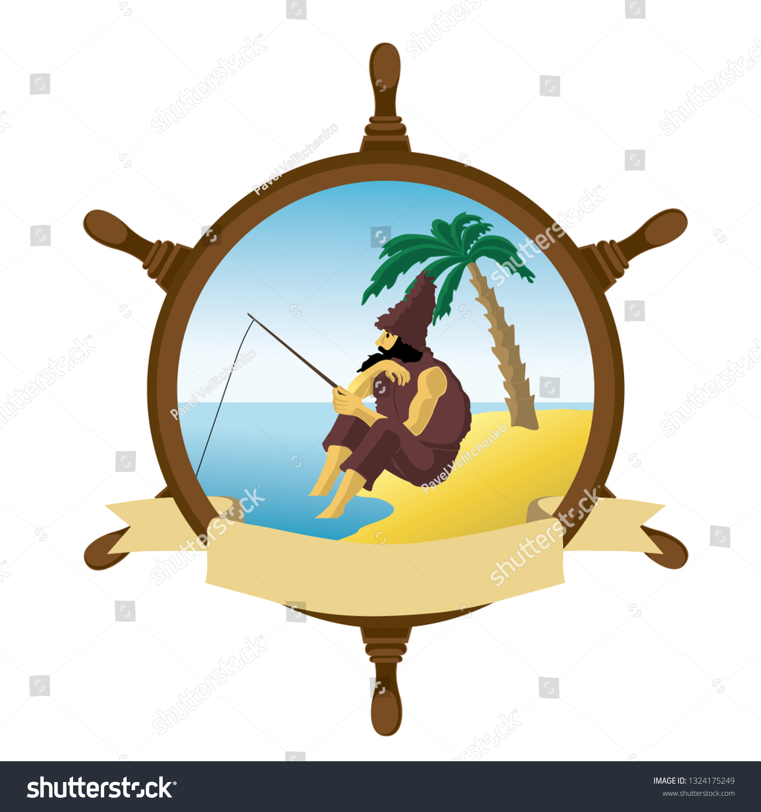 Robinson Crusoe Icon: เวกเตอร์สต็อก (ปลอดค่าลิขสิทธิ์) 1324175249 ...