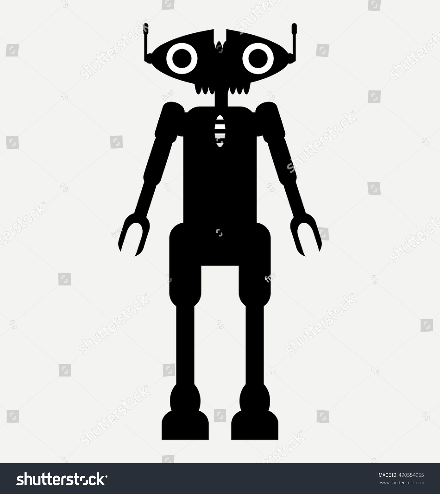 Robot Android Vintage Flat Design Style Stock Vector (Royalty Free ...