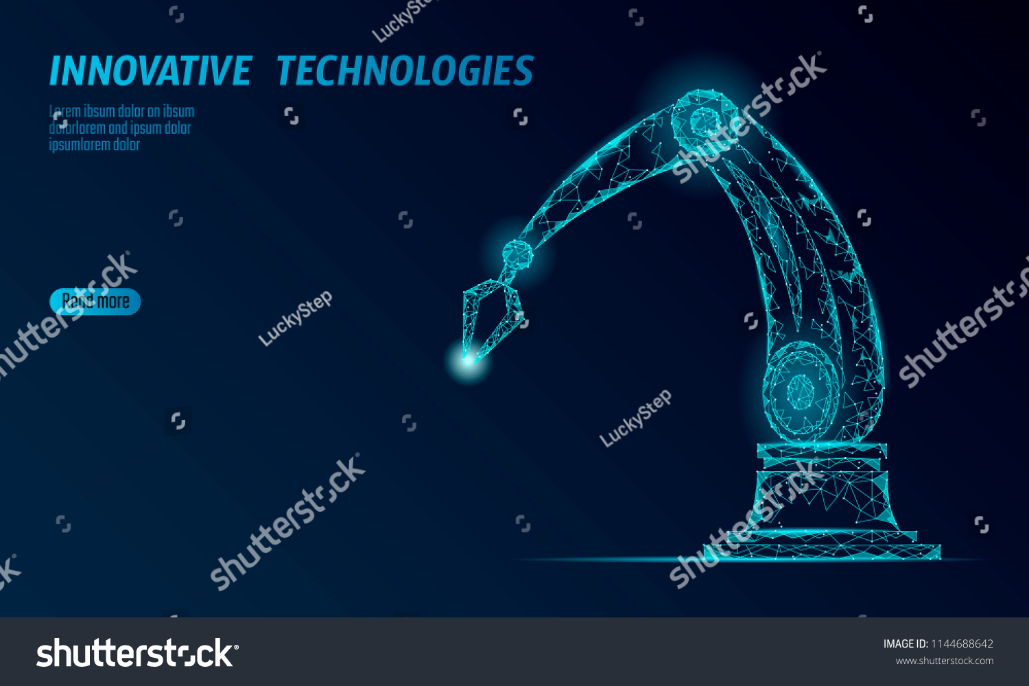 Robot Arm Low Poly Manipulator Part 库存矢量图（免版税）1144688642 | Shutterstock