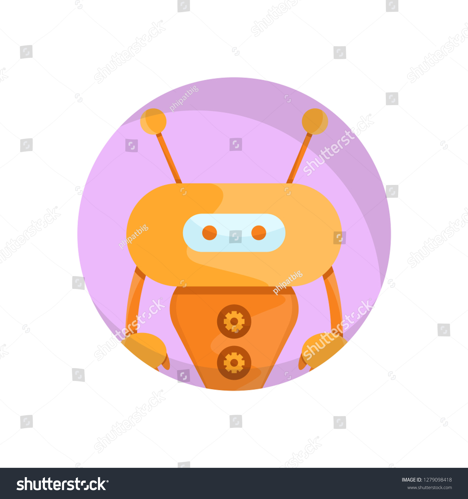 Robot Avatar Icon Stock Vector (Royalty Free) 1279098418