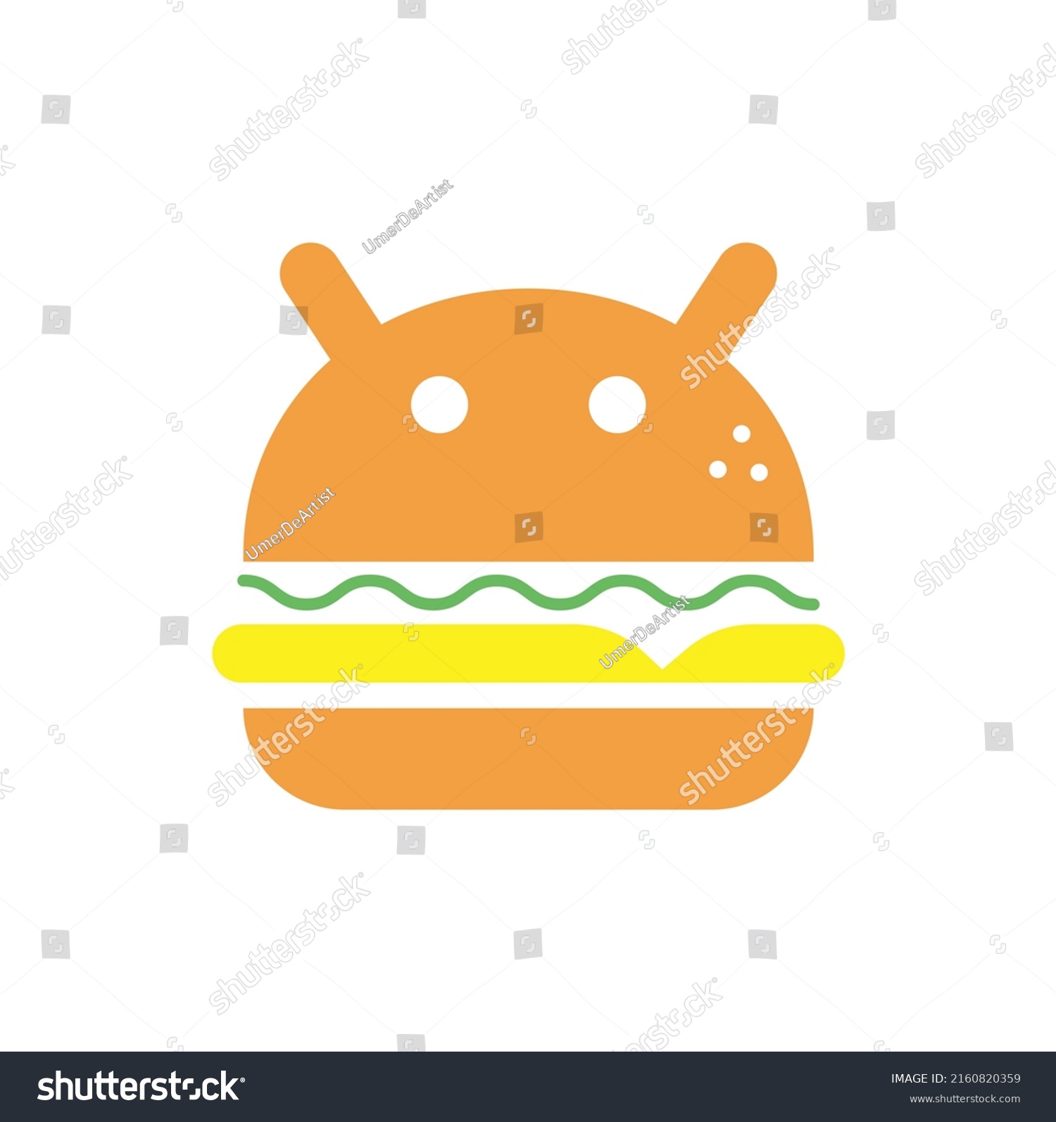 Robot Burger Logo Vector Icon Burger Stock Vector (Royalty Free ...