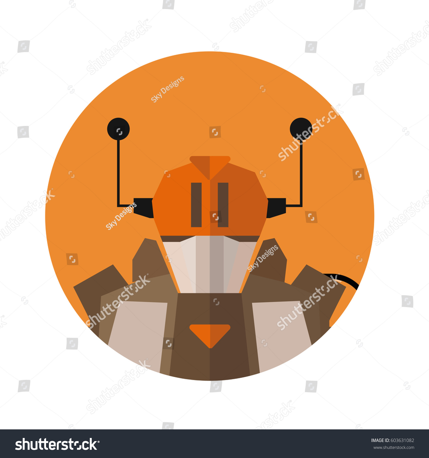 Robot Character Icons Torso Stock Vector (Royalty Free) 603631082