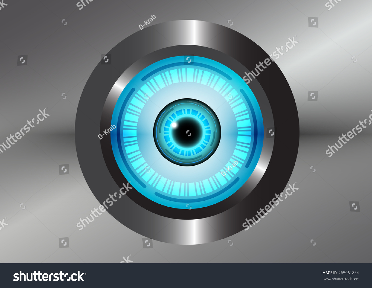 Robot Digital Blue Eye, Vector Illustration - 265961834 : Shutterstock