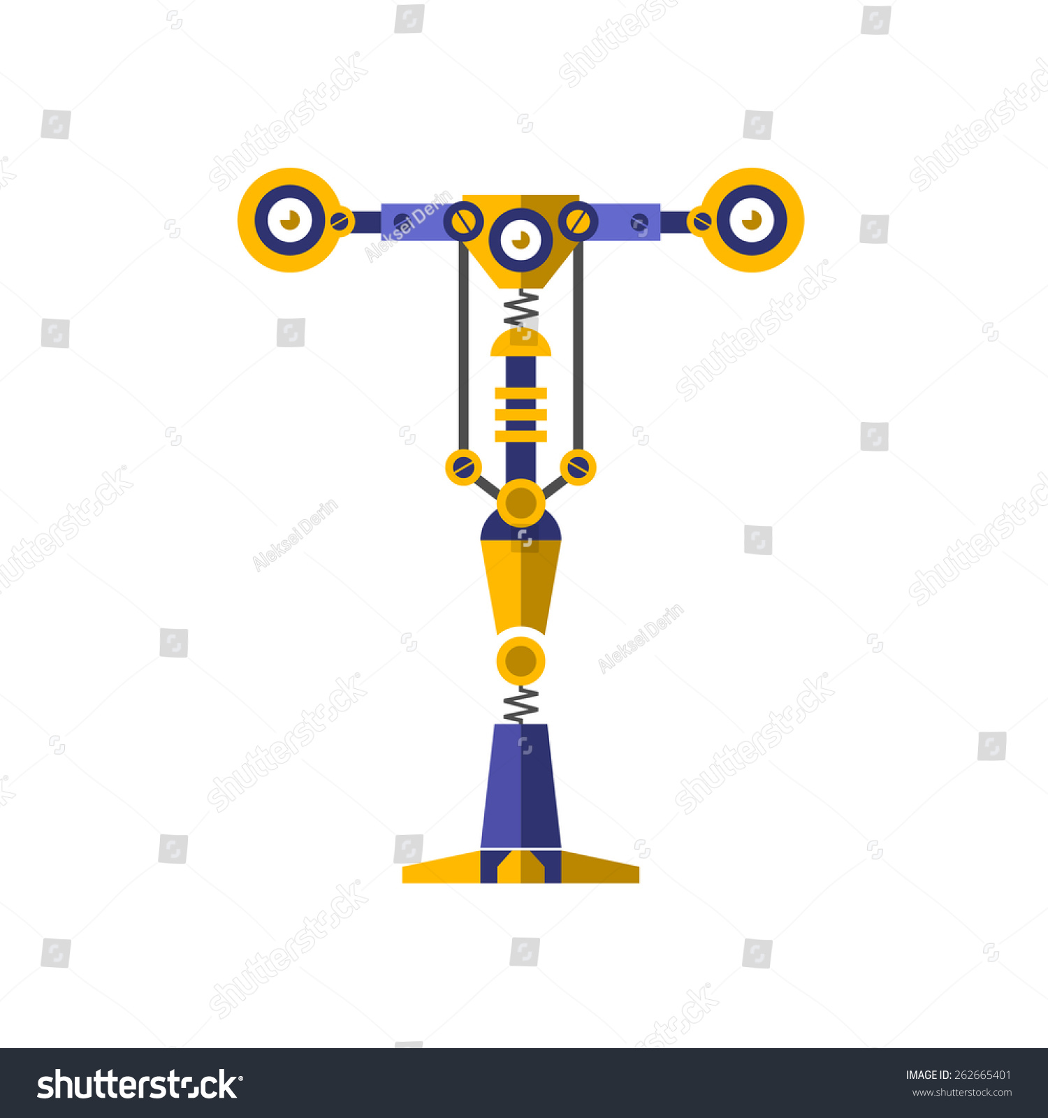 Robot Font Vector Letter T: vector de stock (libre de regalías) 262665401