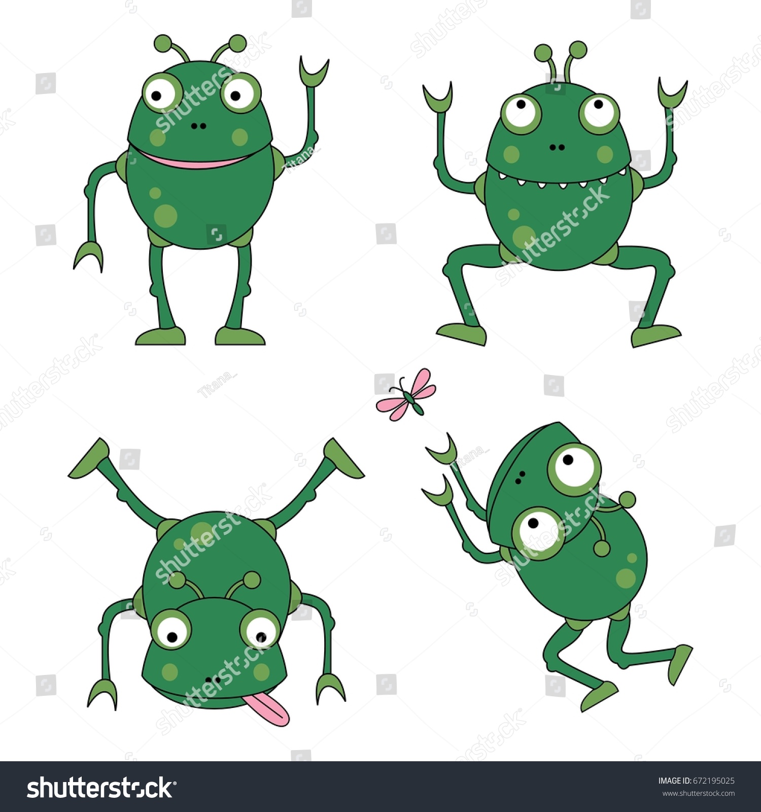 Robot Frog Cartoon Vector Illustration: เวกเตอร์สต็อก (ปลอดค่าลิขสิทธิ์ ...