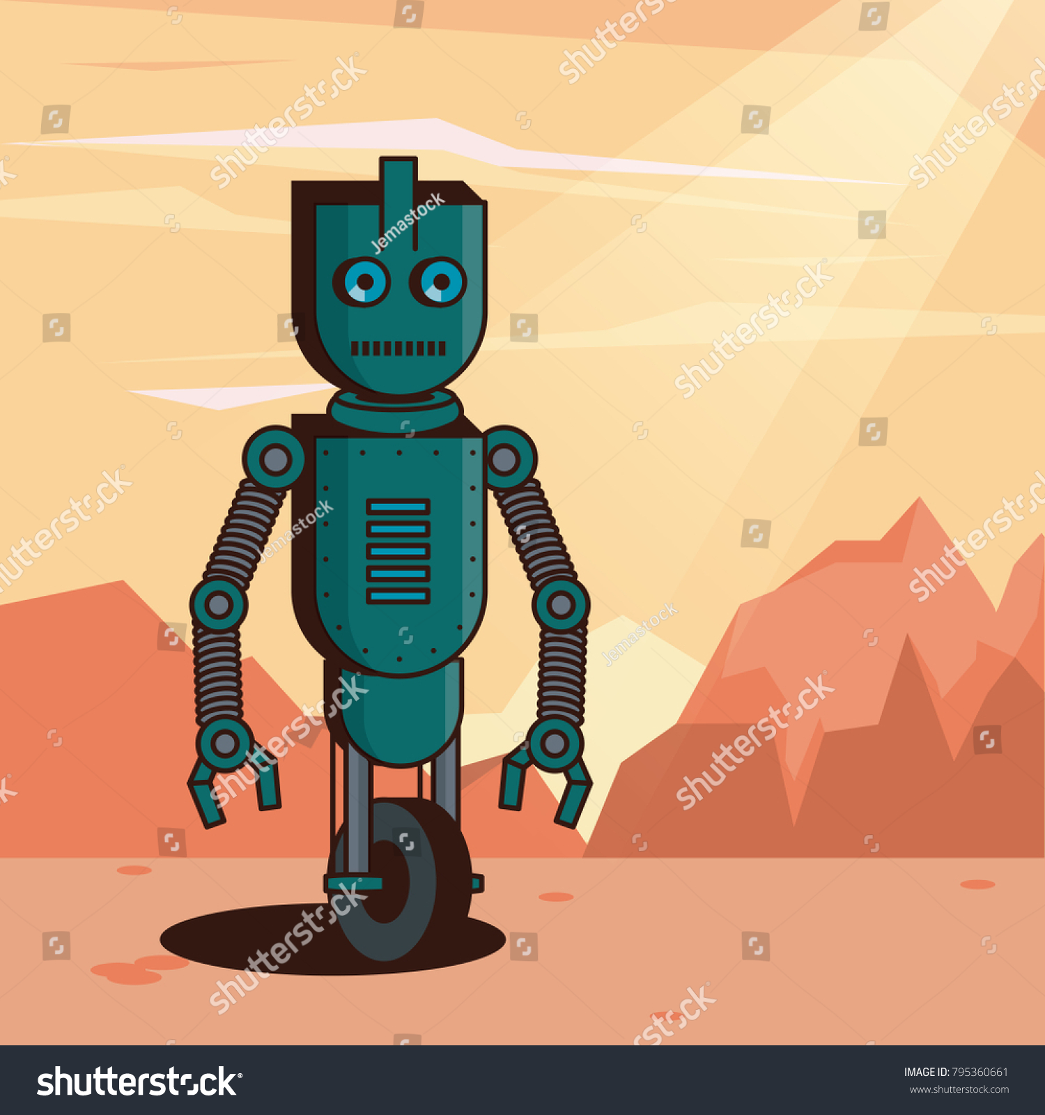 Robot Funny Cartoon Stock Vector (Royalty Free) 795360661 | Shutterstock