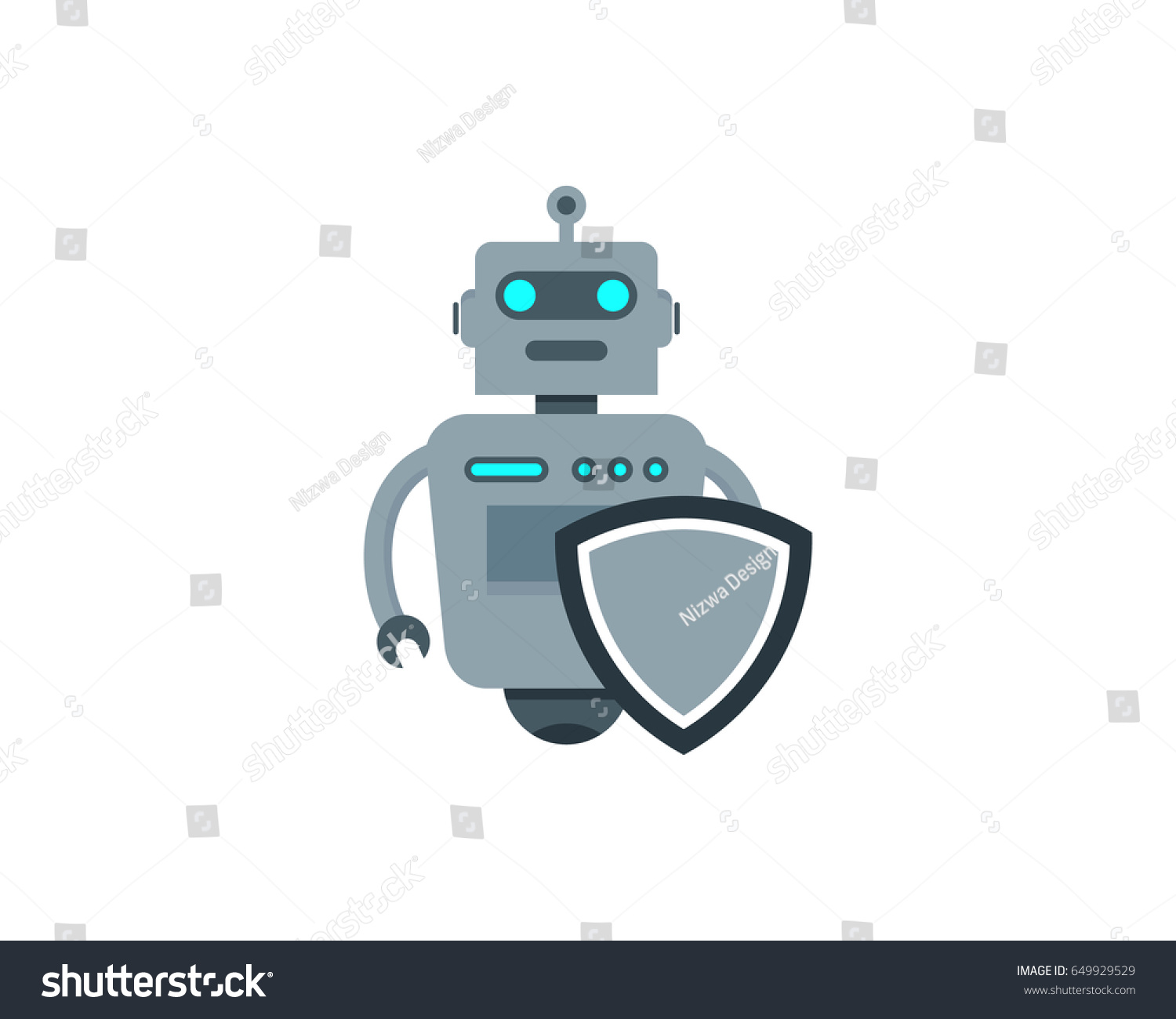 Robot Guard Icon Logo Design Element Stock Vector (Royalty Free) 649929529 | Shutterstock