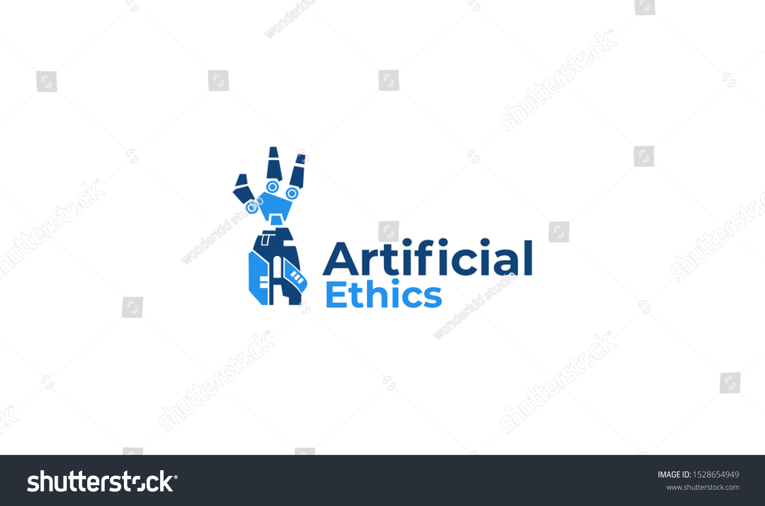 Robot Hand Logo Design Your Projects Stock Vector (Royalty Free) 1528654949