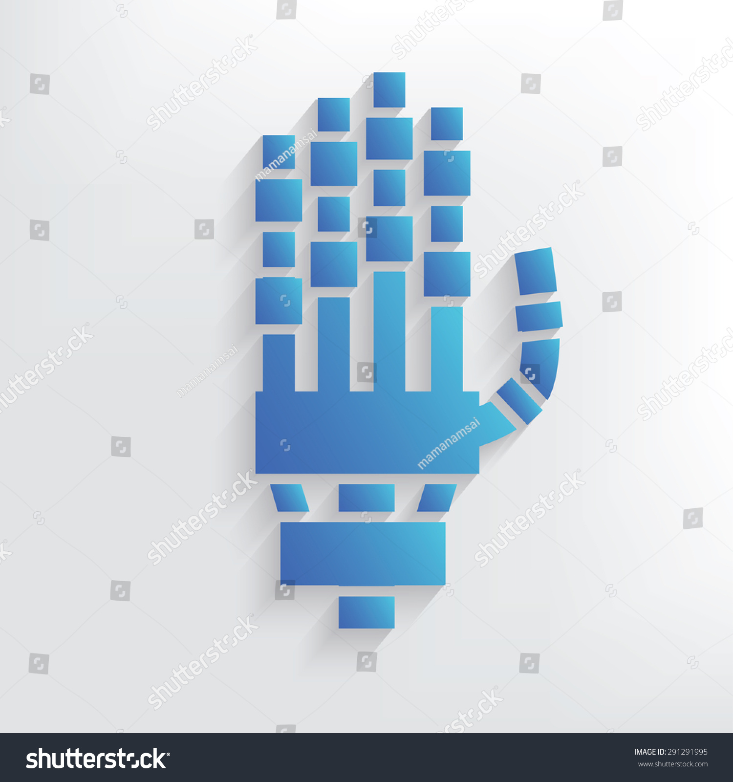 Robot Hand Symbol Designclean Vector Stock Vector (Royalty Free ...