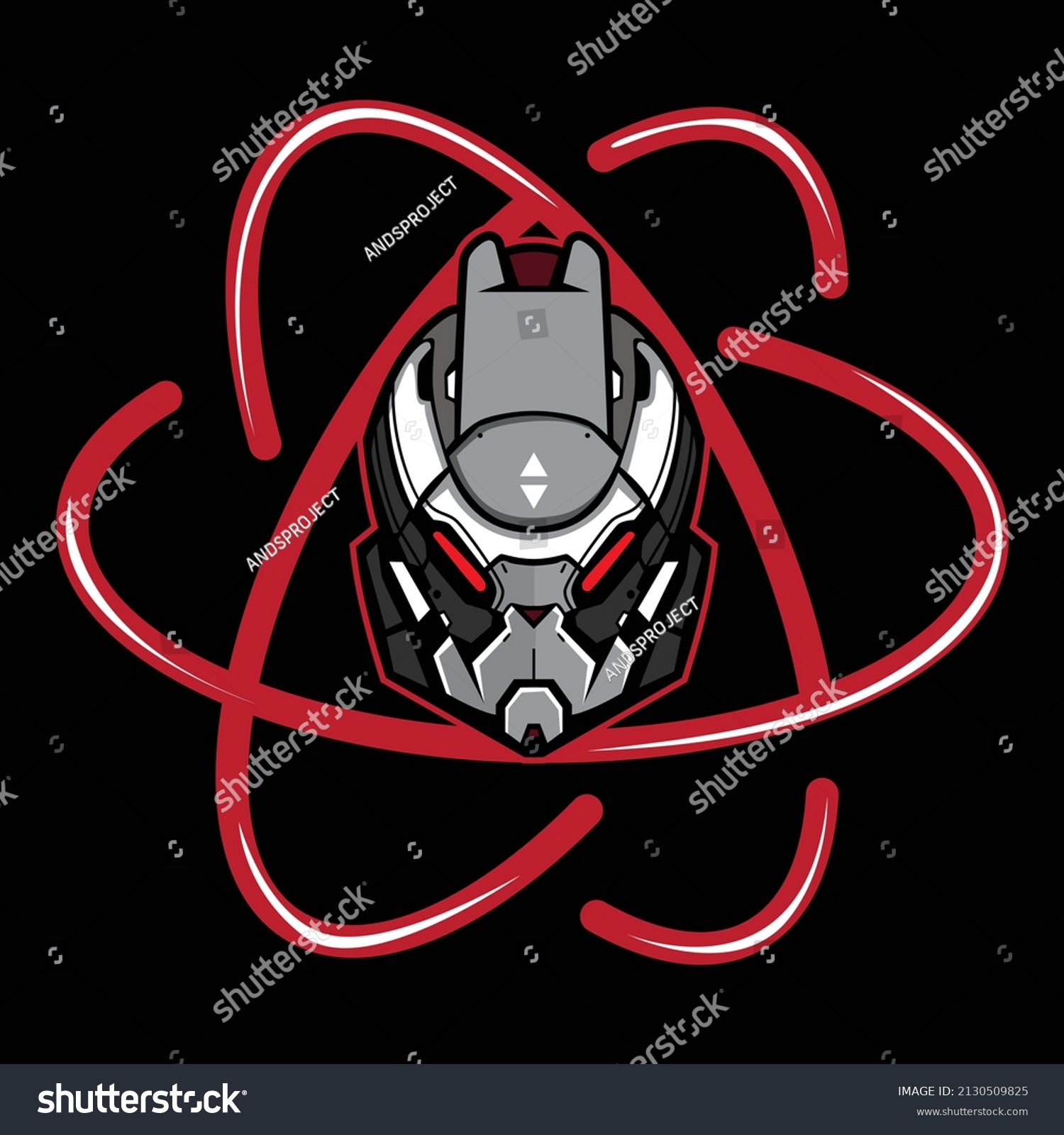 Robot Head Vector Logo Illustration Stock Vector (Royalty Free ...