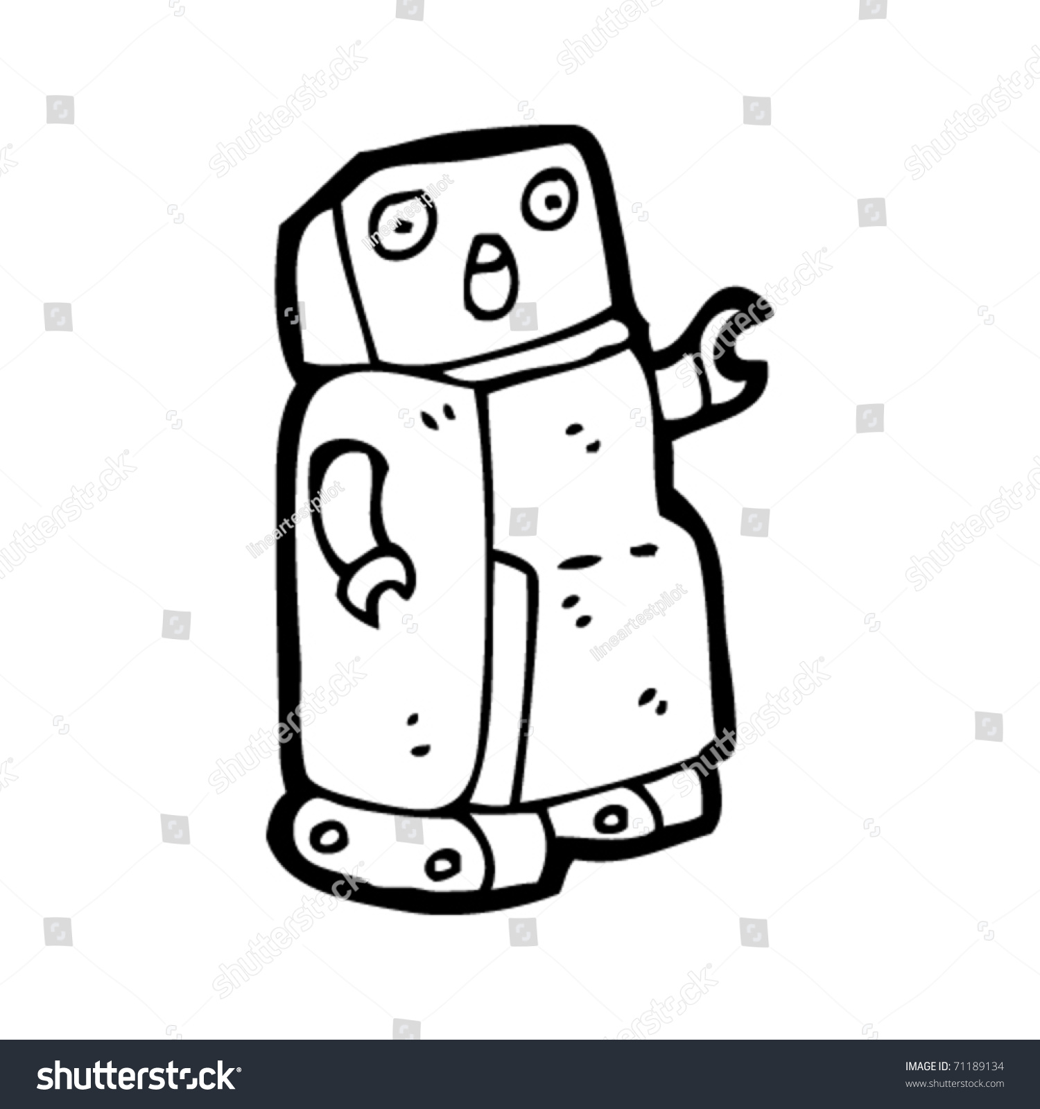 Robot Helper Cartoon Stock Vector Illustration 71189134 : Shutterstock