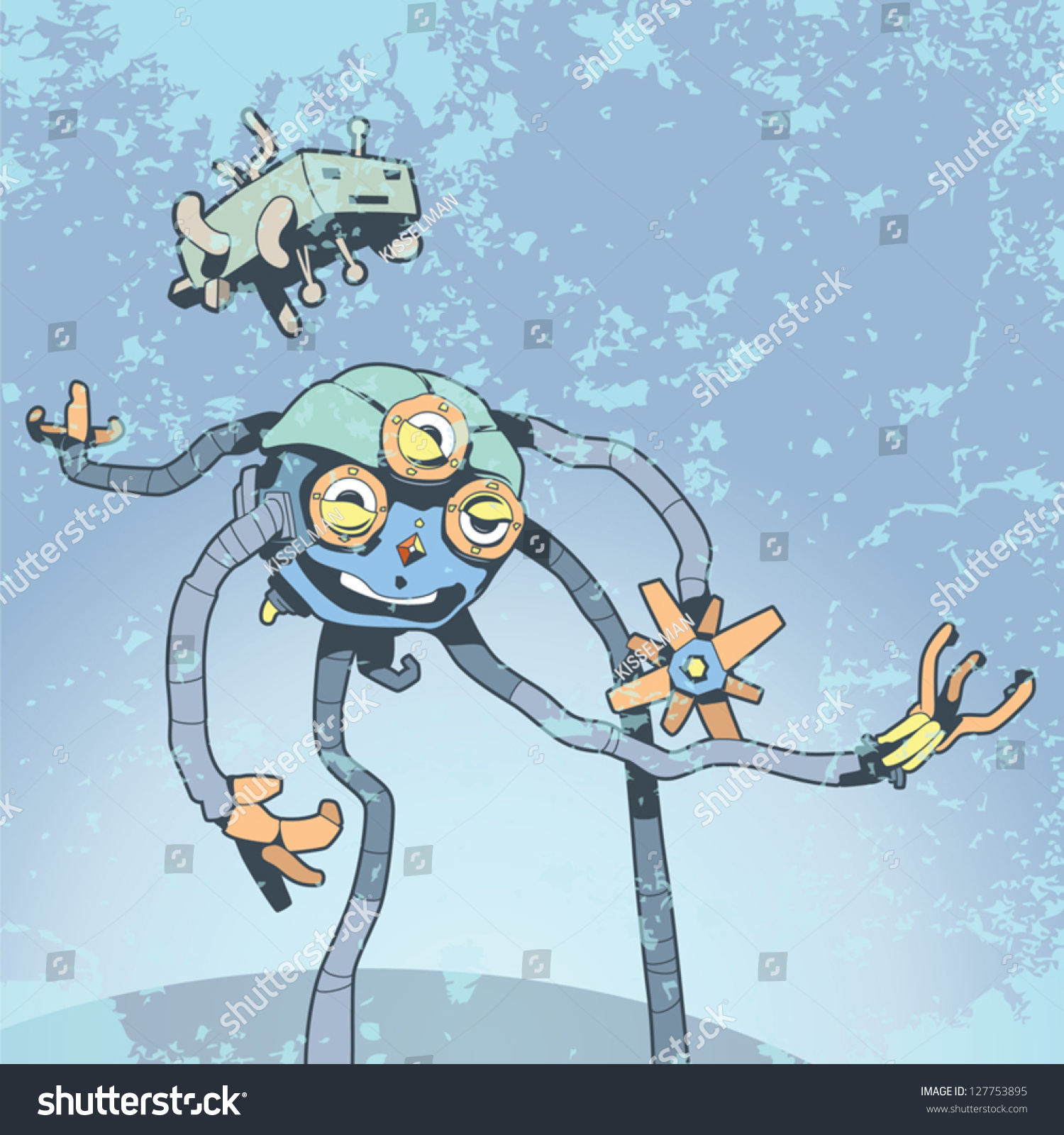 Robot Heroes Characters Vector Illustration Stock Vector (Royalty Free ...